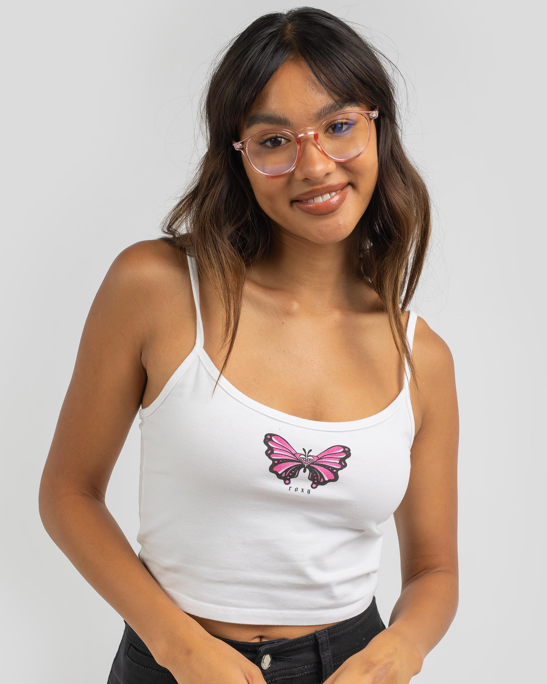 Shop Indie Eyewear Isla Blue Light Glasses In Crystal Pink/clear - Fast ...