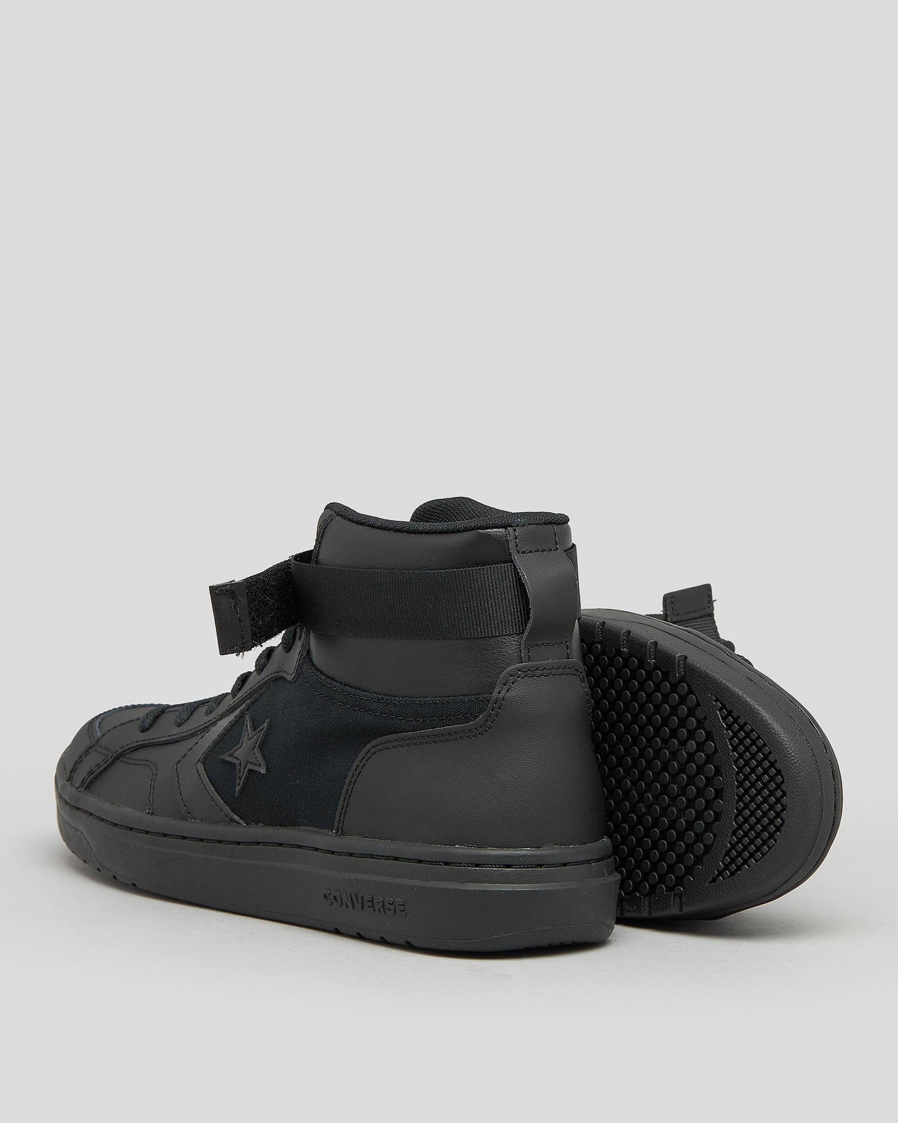 Shop Converse Chuck Taylor Pro Blaze V2 Mid Shoes In Black/black/black ...