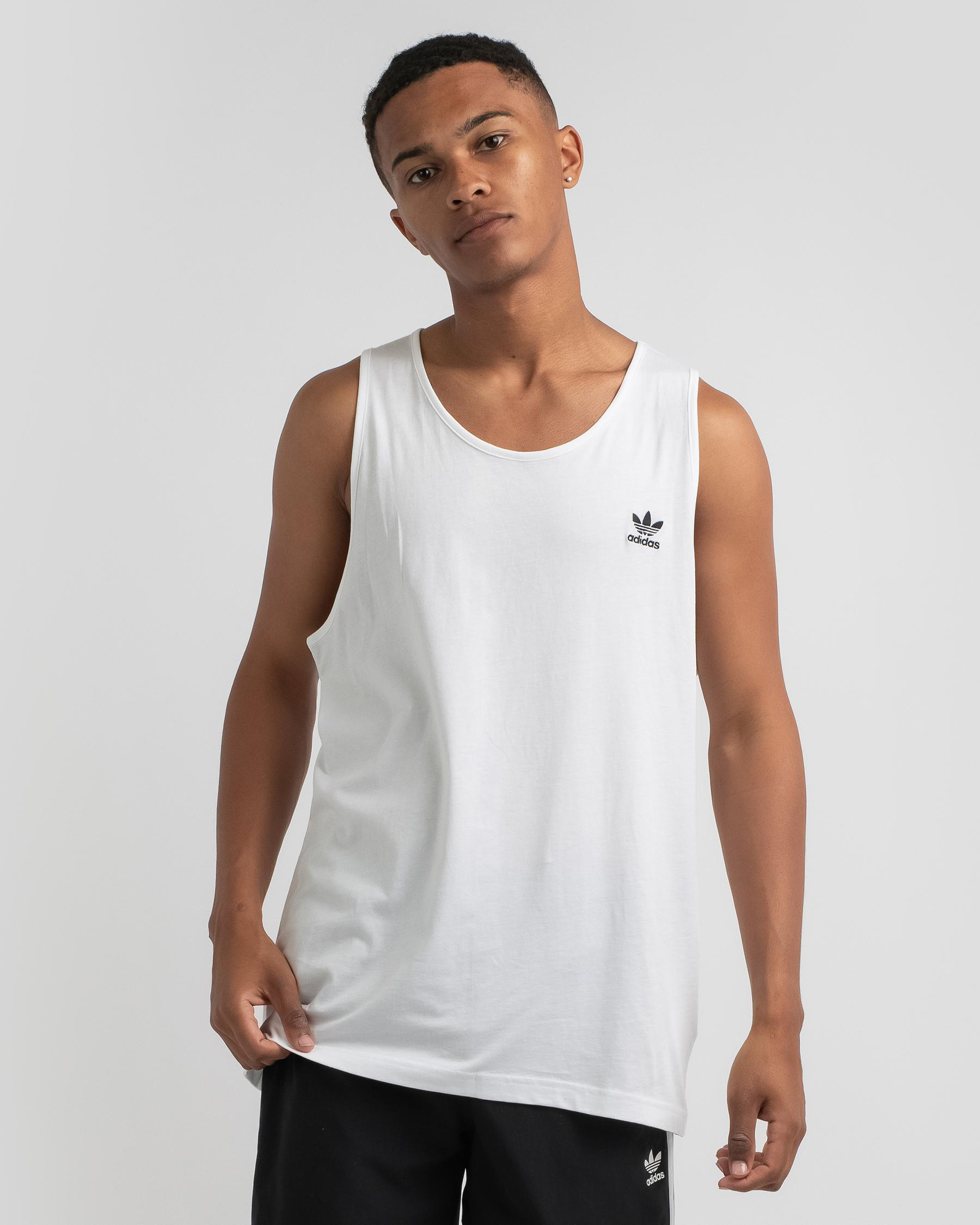 Shop adidas Essential Tank In White - Fast Shipping & Easy Returns ...