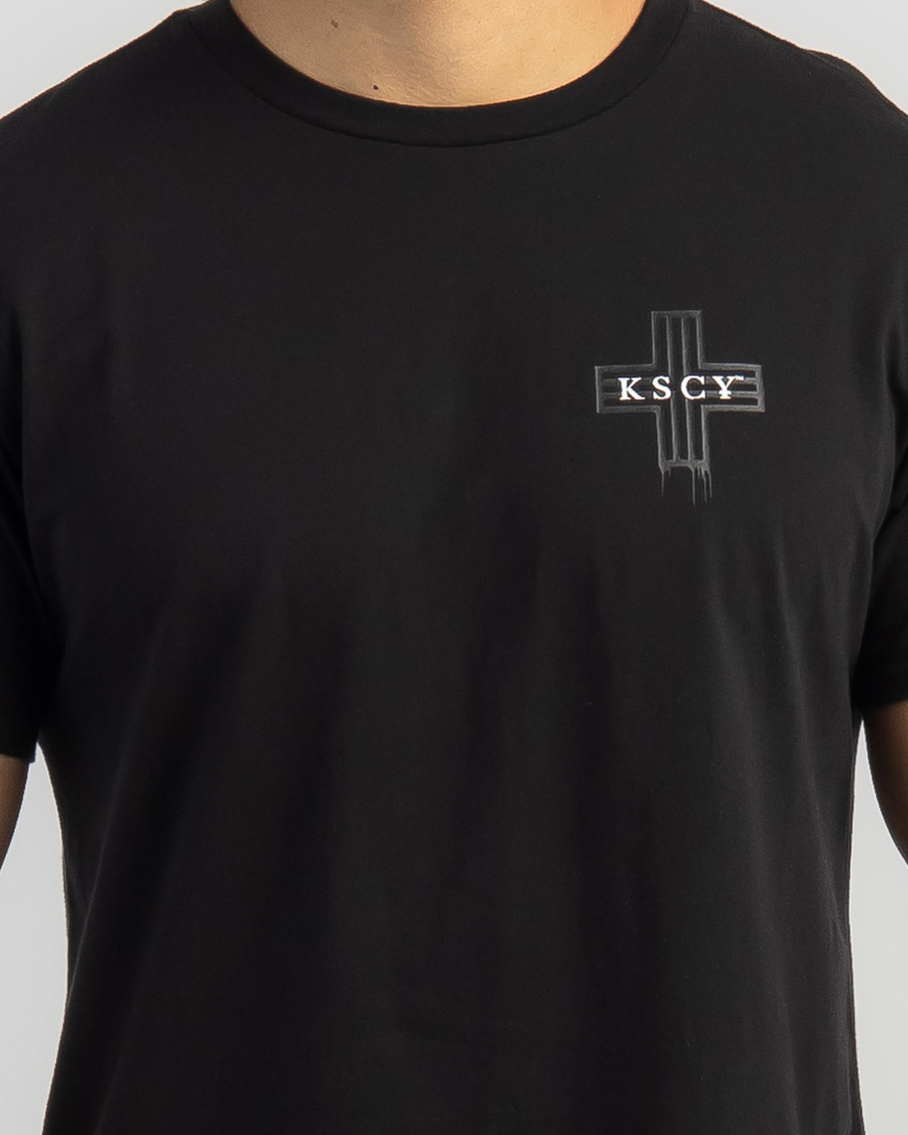 Shop Kiss Chacey Titan Dual Curved T-Shirt In Jet Black - Fast Shipping ...