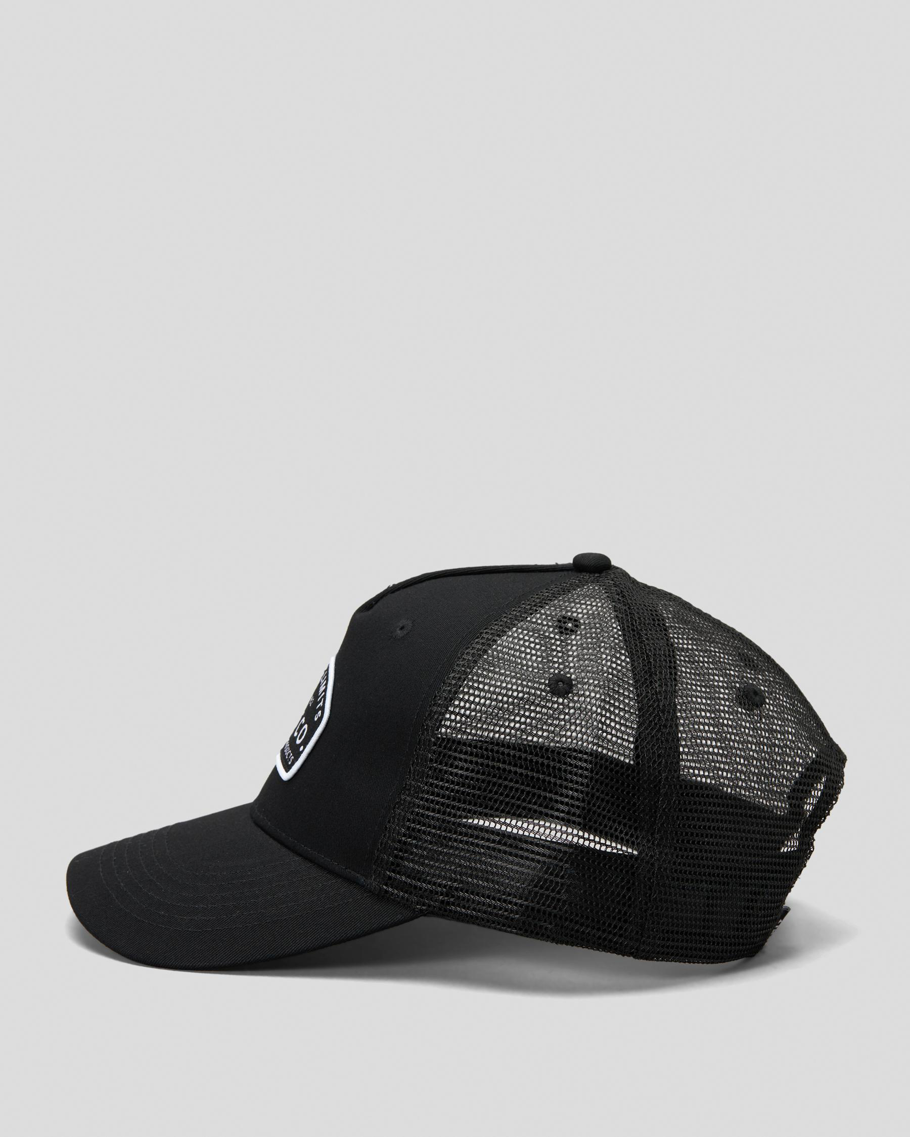 Shop Unit Dispatch Curve Peak Trucker Cap In Black - Fast Shipping & Easy Returns - City Beach ...