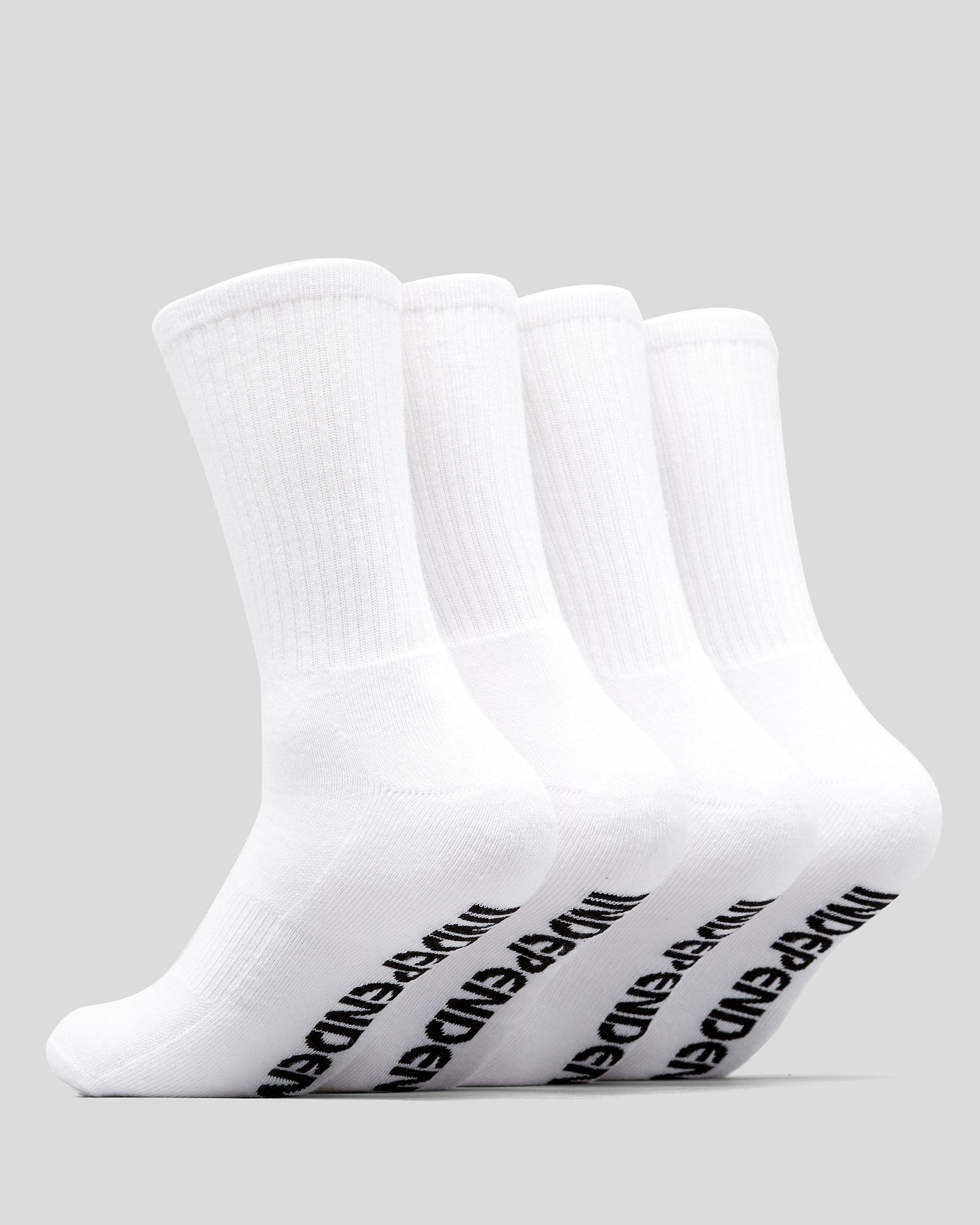 Shop Independent O.G.B.C Rigid Socks 4 Pack In White - Fast Shipping ...