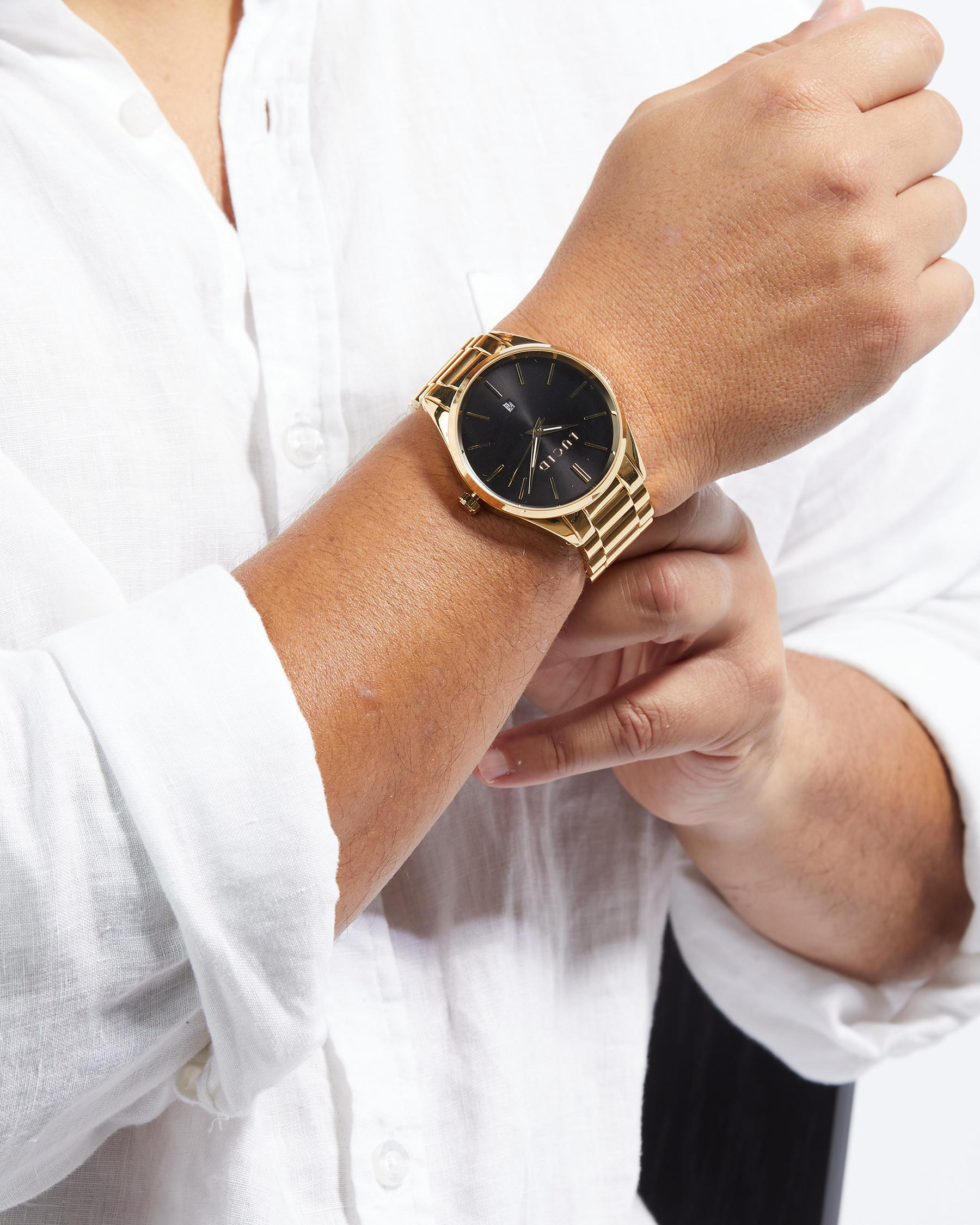 Lucid Century Watch In Gold/black - FREE* Shipping & Easy Returns ...