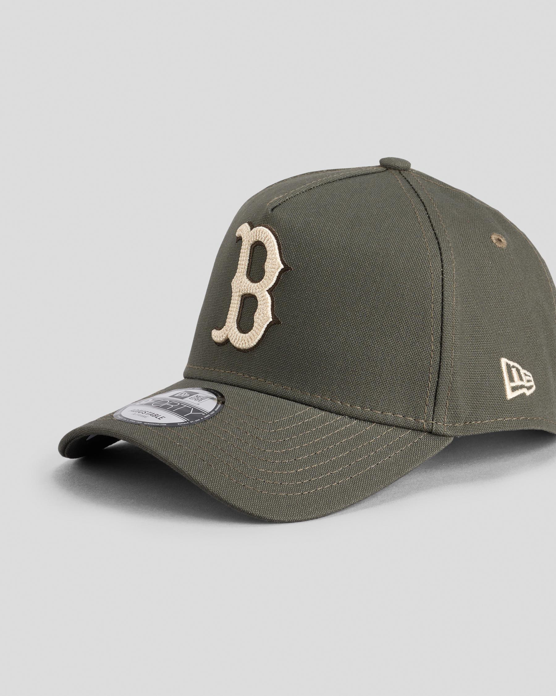 Shop New Era Boston Red Sox 9Forty A-Frame Snapback Cap In Moss - Fast ...