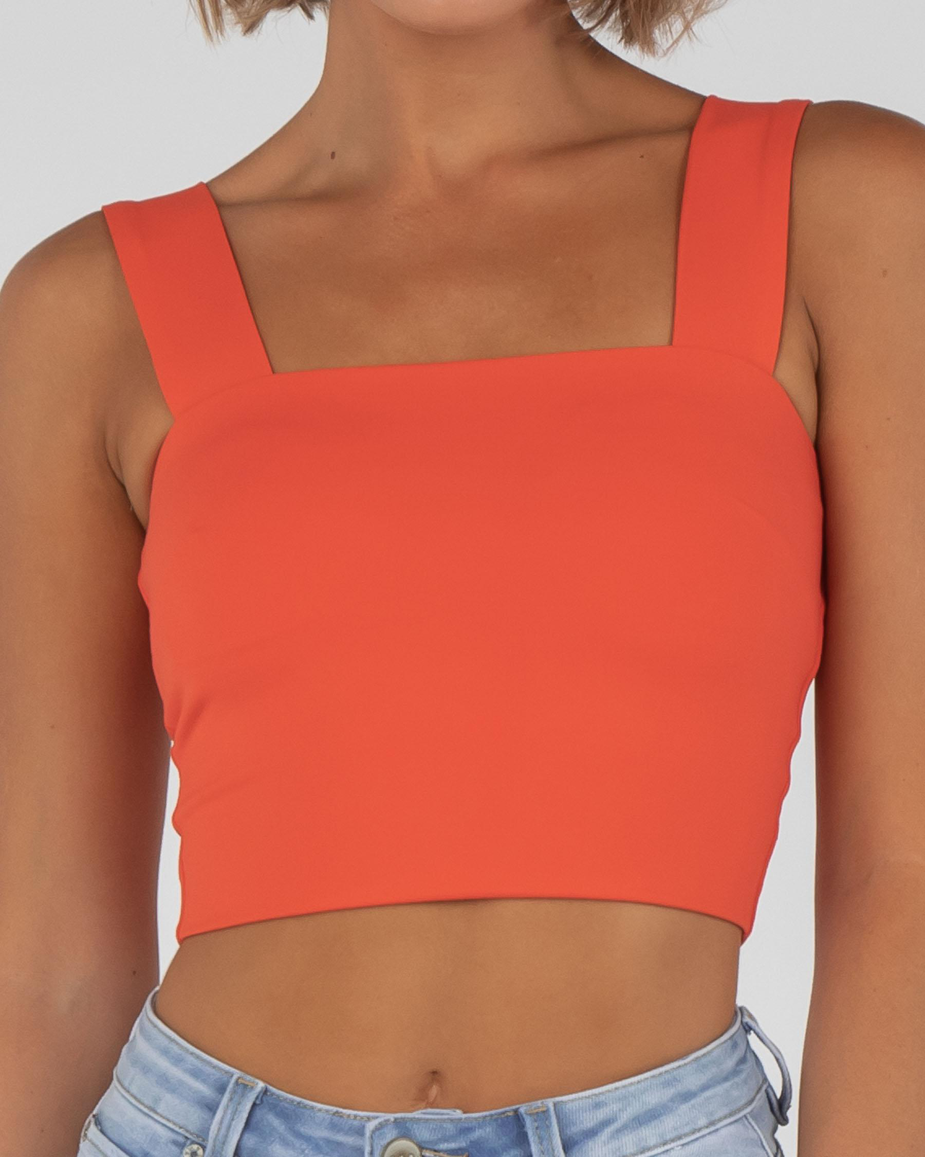 Shop Ava And Ever Icon Crop Top In Grenadine - Fast Shipping & Easy ...