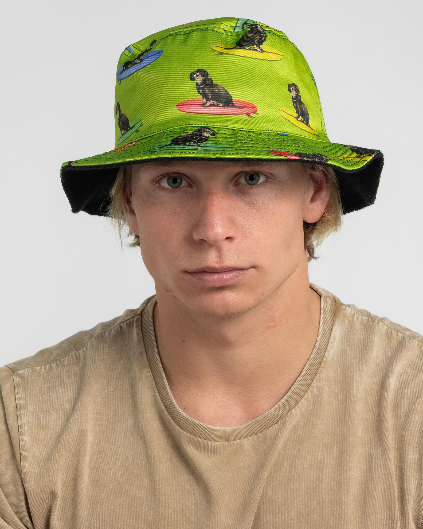 Shop Lucid Good Doggo Reversible Bucket Hat In Fluro Green - Fast ...