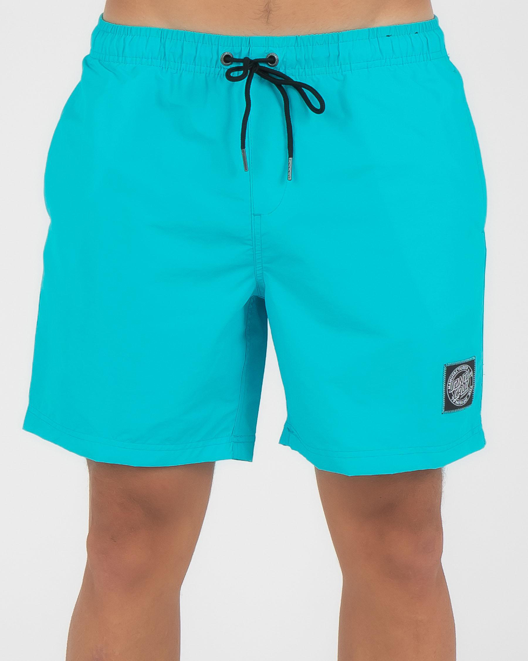 Shop Santa Cruz Cruizier Reactive Shorts In Bright Teal - Fast Shipping ...