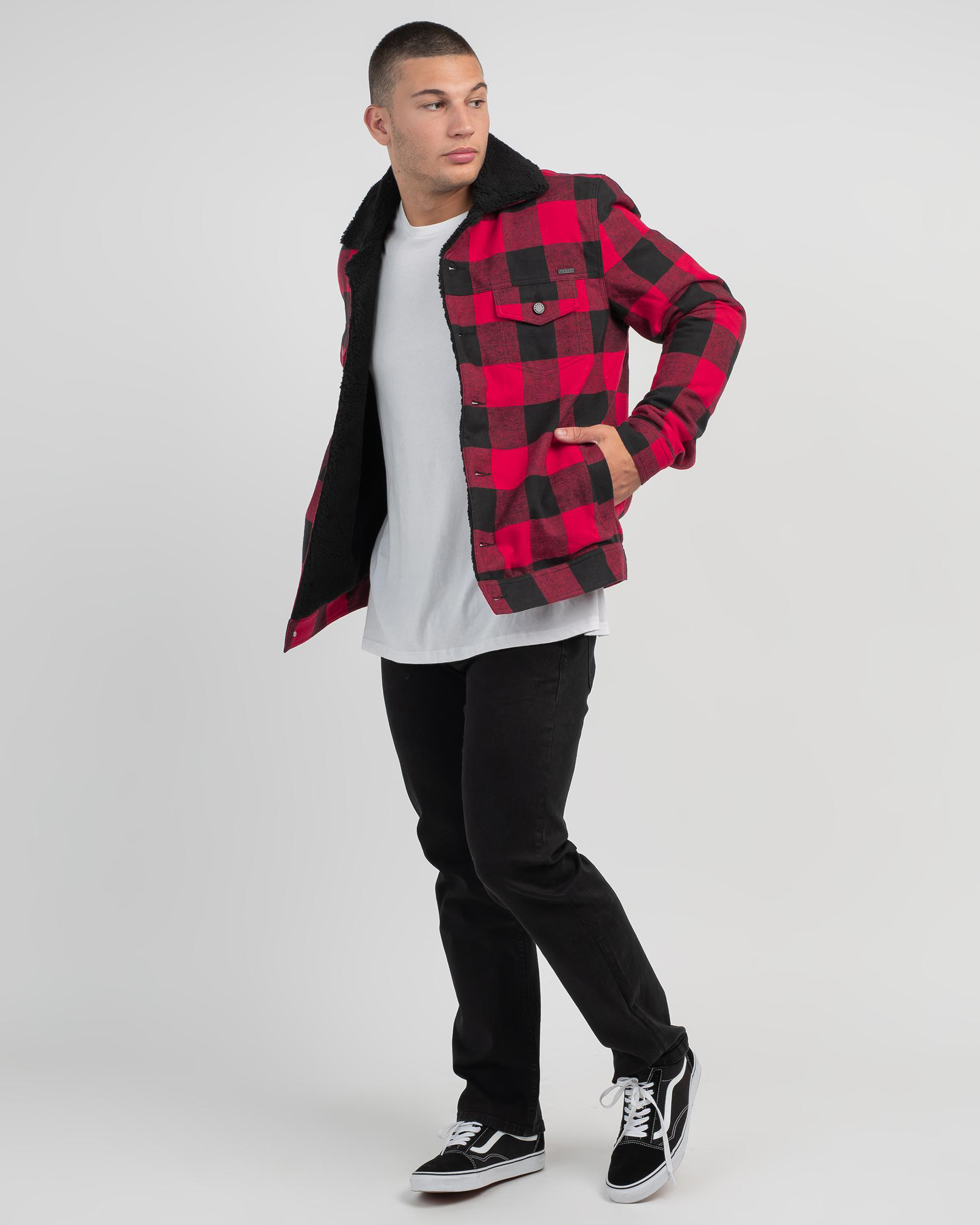 Shop Dexter Outpost Jacket In Black/red - Fast Shipping & Easy Returns ...