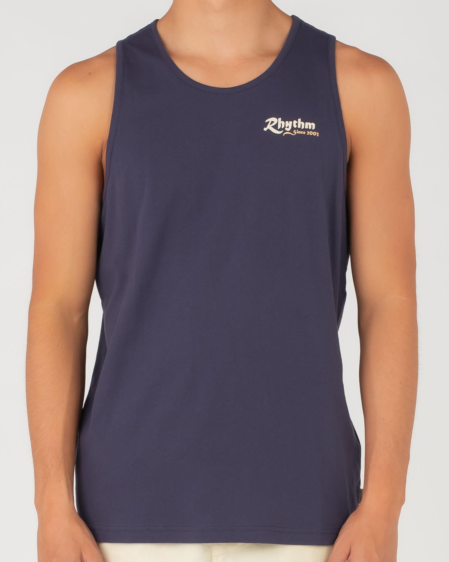 Shop Rhythm Pilgrimage Tank In Navy - Fast Shipping & Easy Returns ...