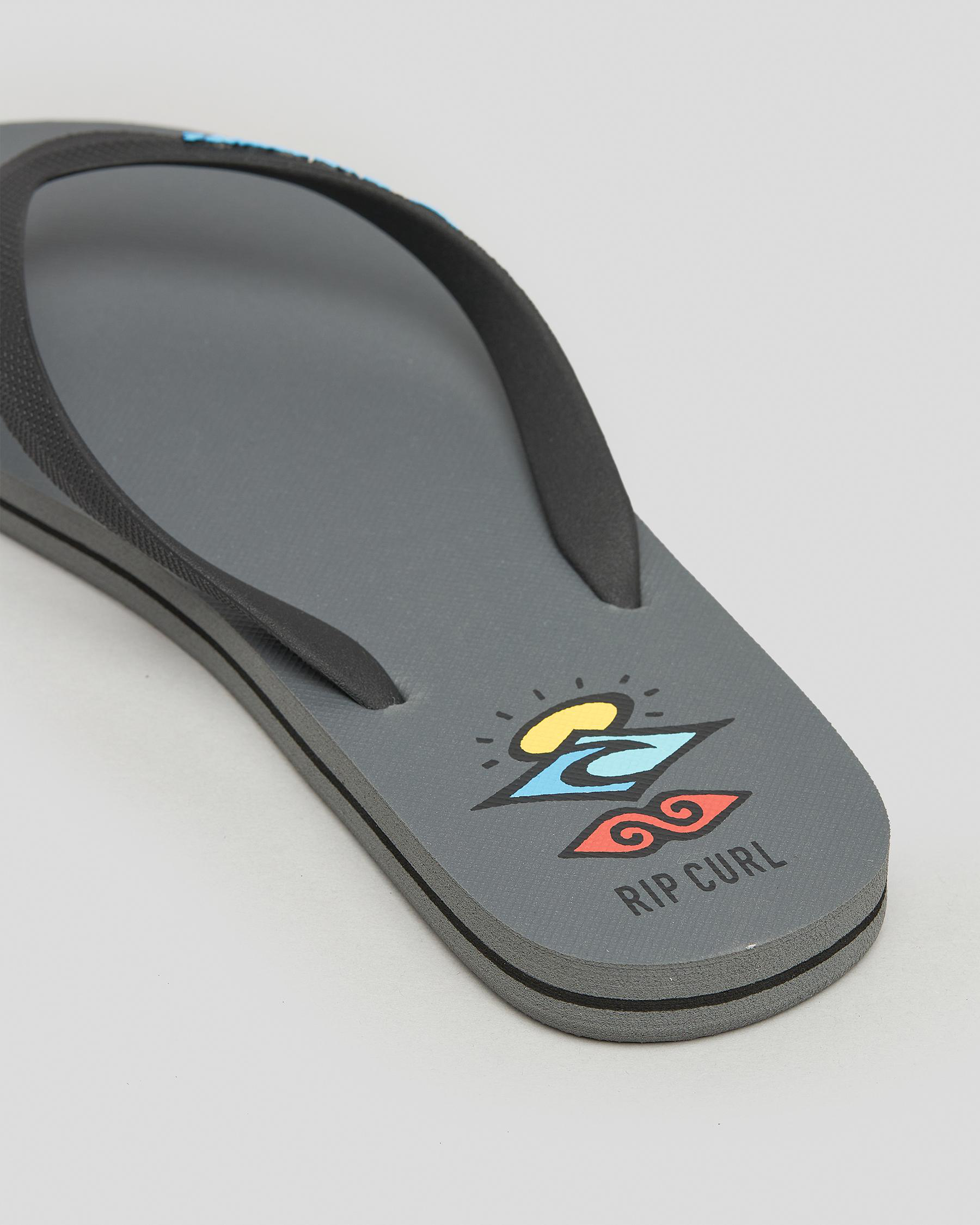 Shop Rip Curl Icons Thongs In Grey - Fast Shipping & Easy Returns ...