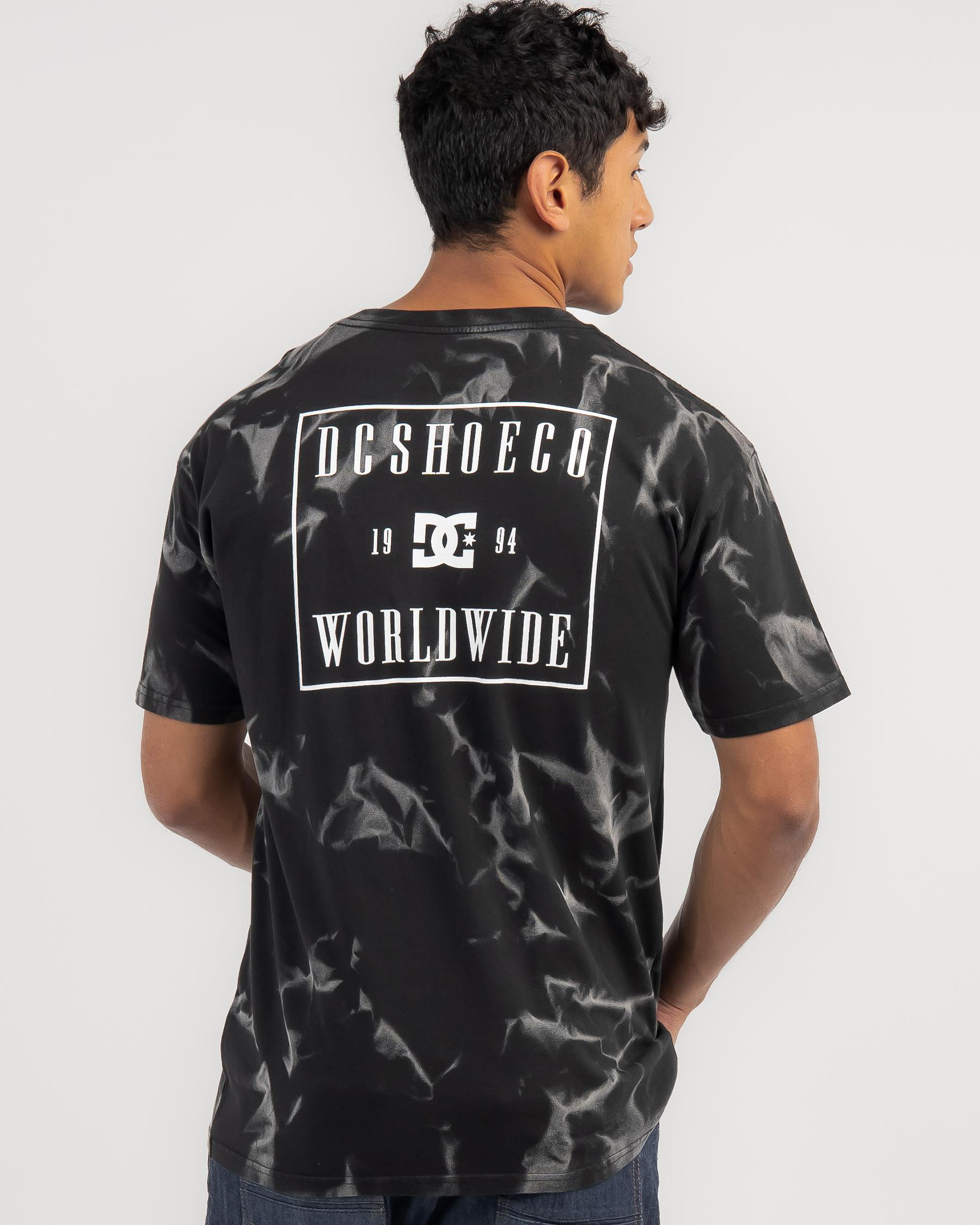 Shop DC Shoes Ledge Tie Dye T-Shirt In Black - Fast Shipping & Easy ...
