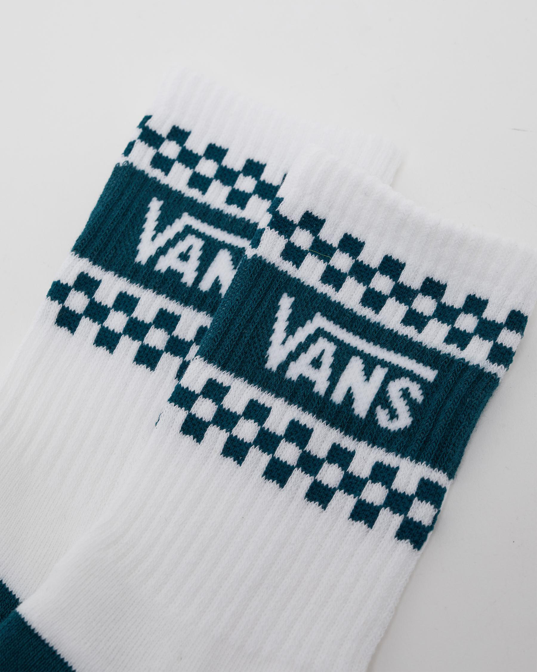 Shop Vans Girl Gang Socks In White/deep Teal - Fast Shipping & Easy ...