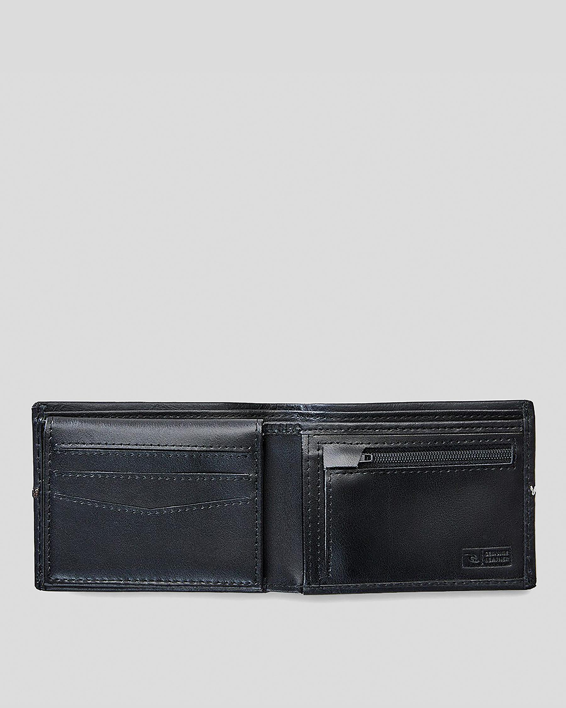 Shop Rip Curl Stitched RFID All Day Wallet In Black - Fast Shipping ...