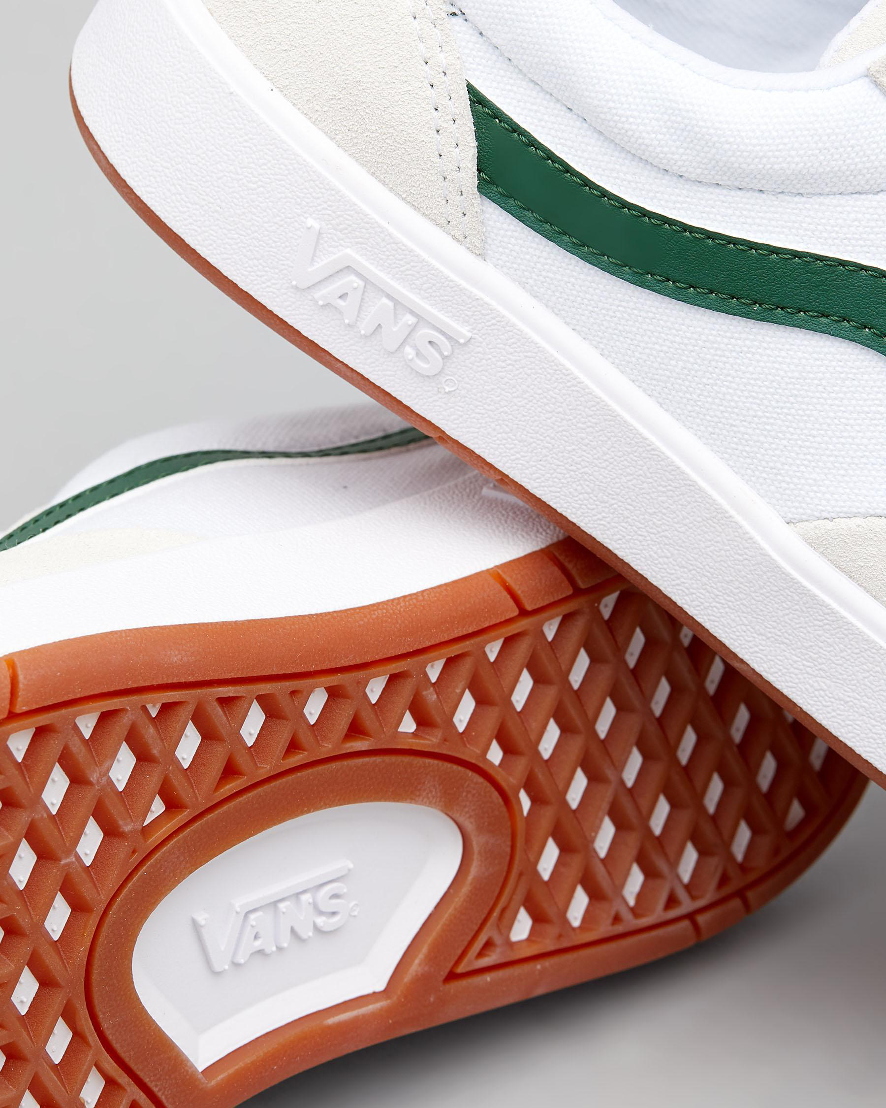 Shop Vans Cruze Comfy Cush Shoes In True White/greener Pastures - Fast ...