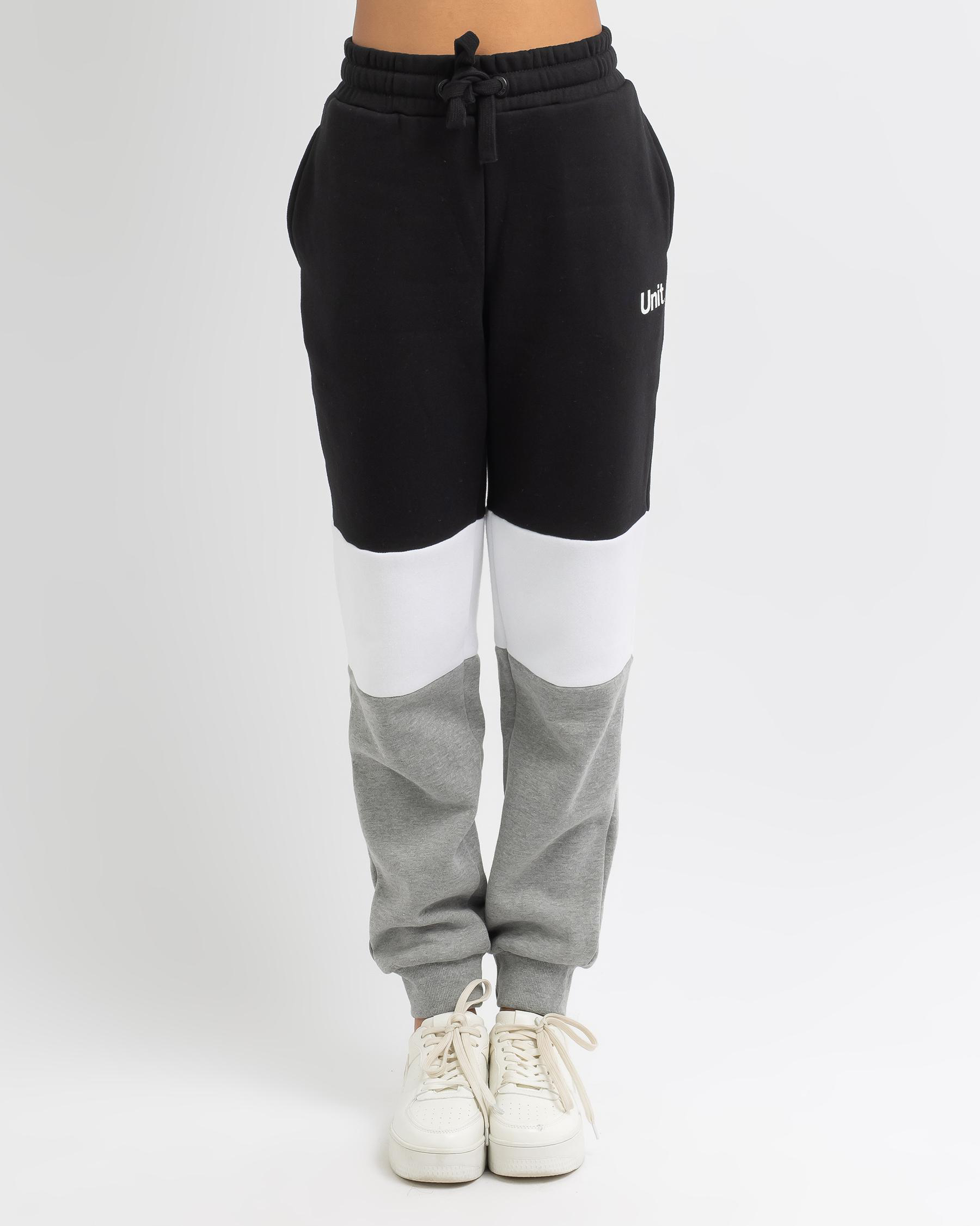 Shop Unit Womens Cuffed Track Pants In Grey Marle - Fast Shipping ...