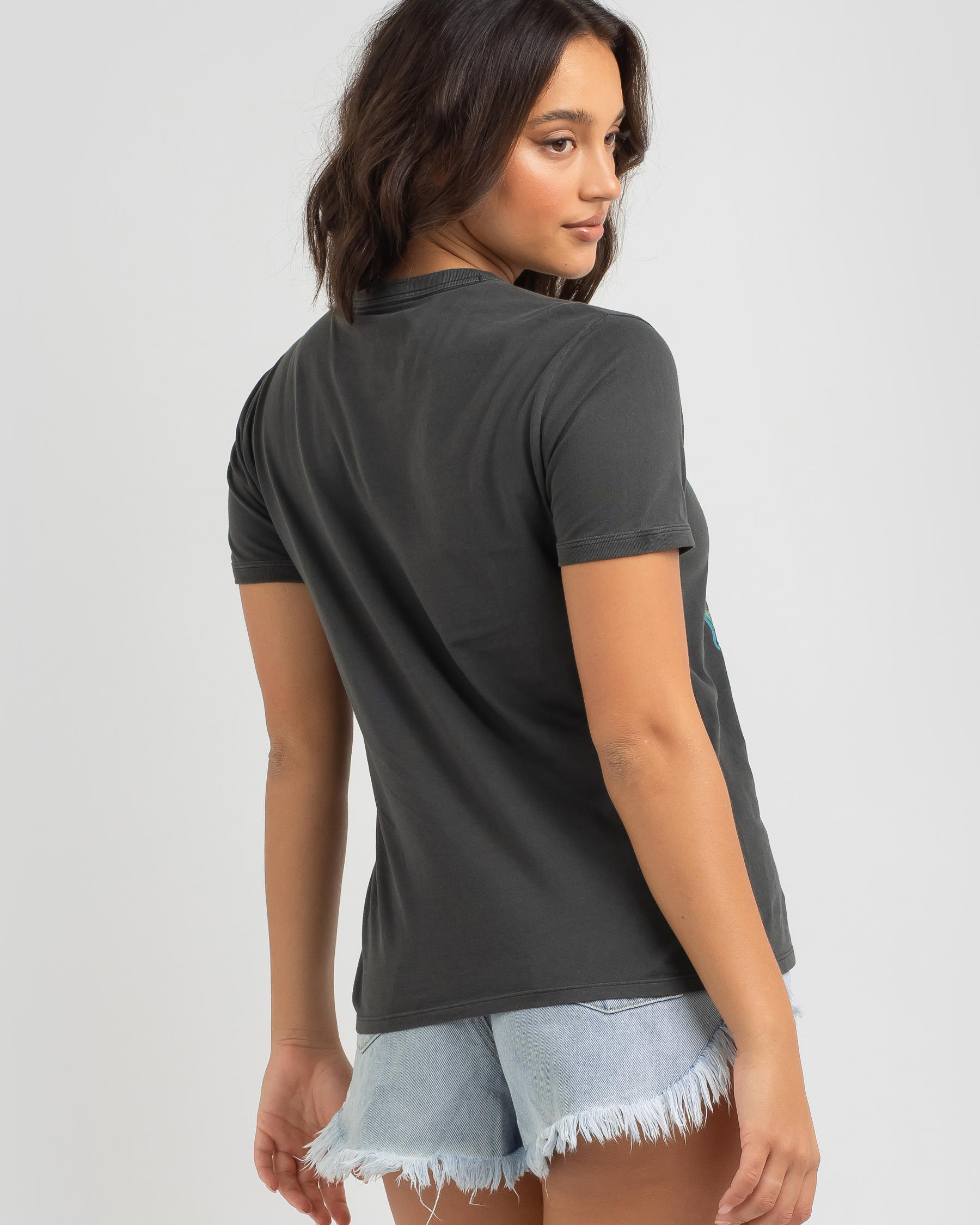 Shop Volcom Truly Ringer T-Shirt In Black - Fast Shipping & Easy ...