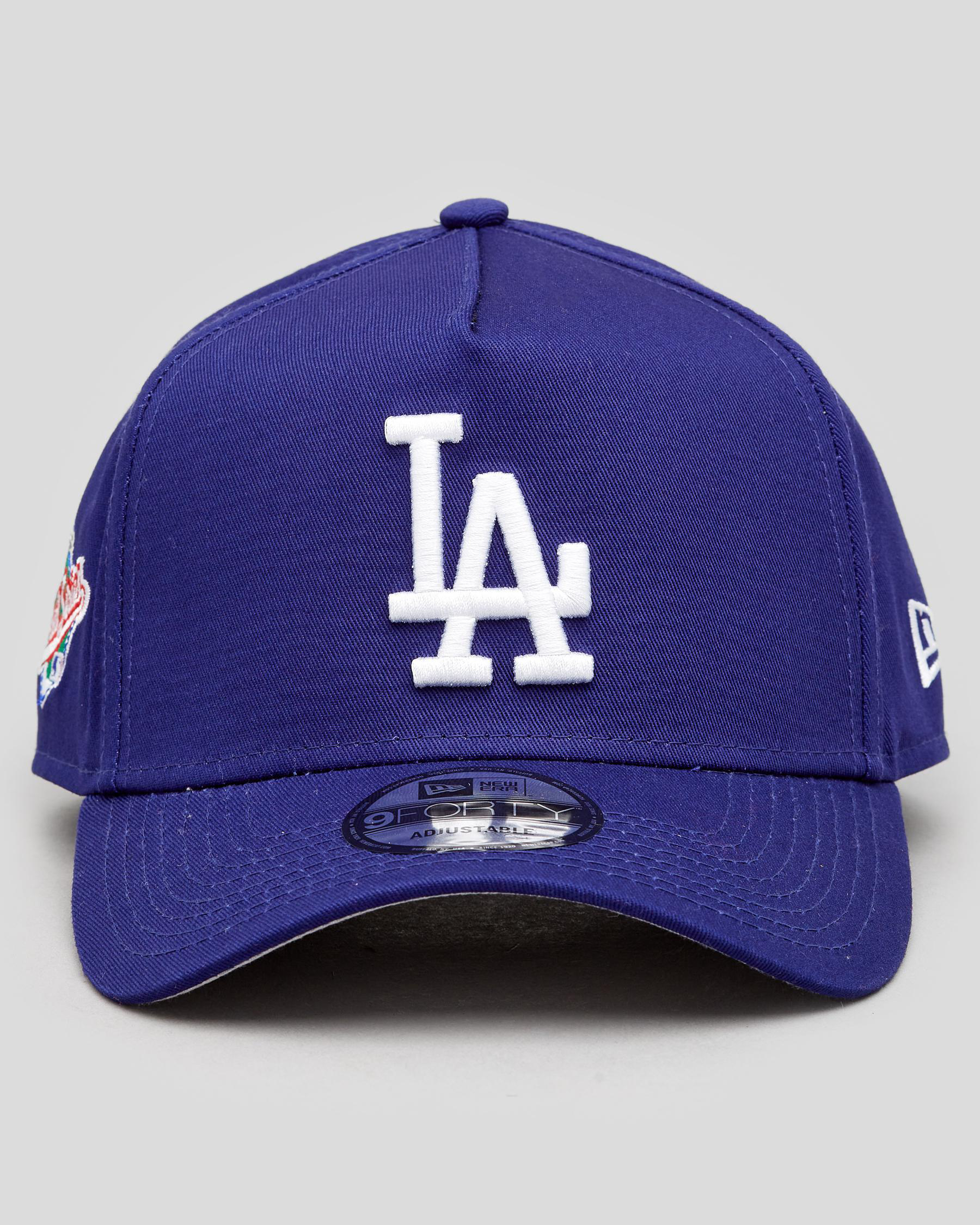 Shop New Era Los Angeles Dodgers 9Forty A-Frame Cap In Dk Blue - Fast ...