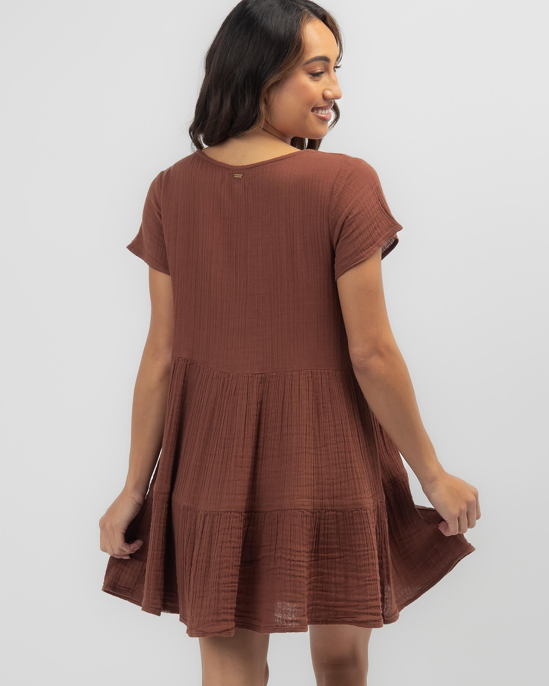 Shop Rip Curl Premium Surf Dress In Dark Brown - Fast Shipping & Easy ...