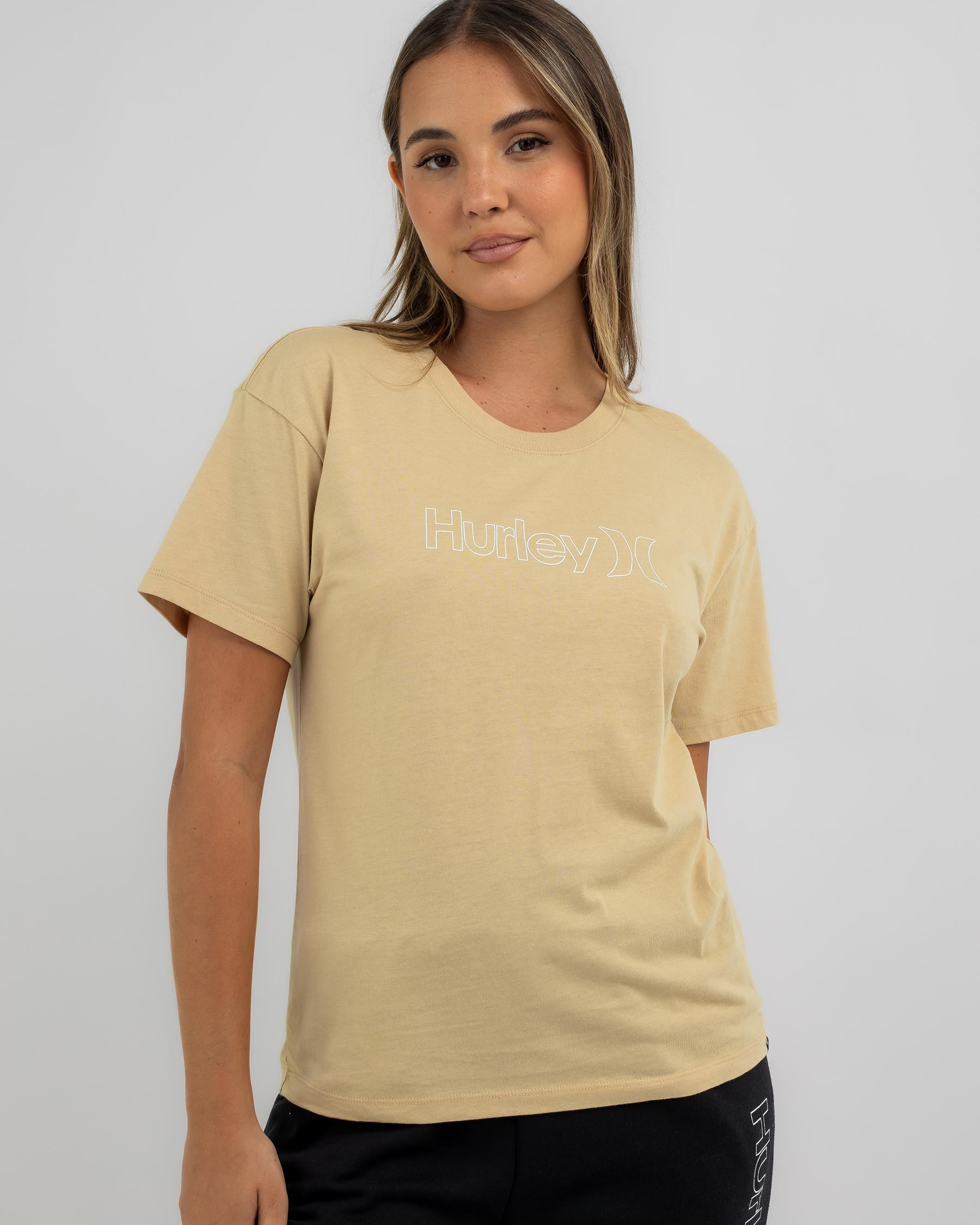 Shop Hurley OAO Outline T-Shirt In Vanilla Bean - Fast Shipping & Easy Returns - City Beach ...