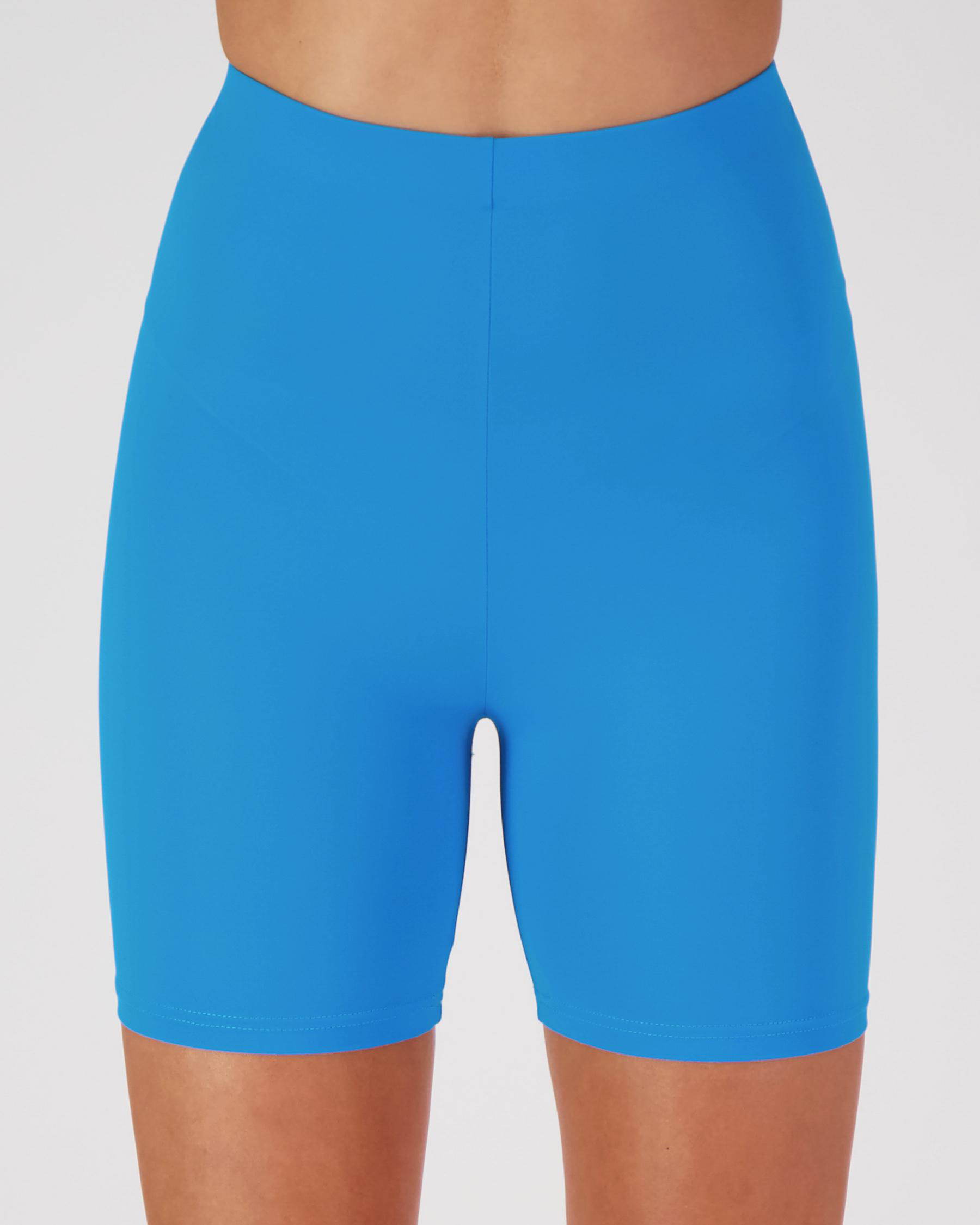 Shop Ava And Ever Kardashian Bike Shorts In Highlighter Blue - Fast ...