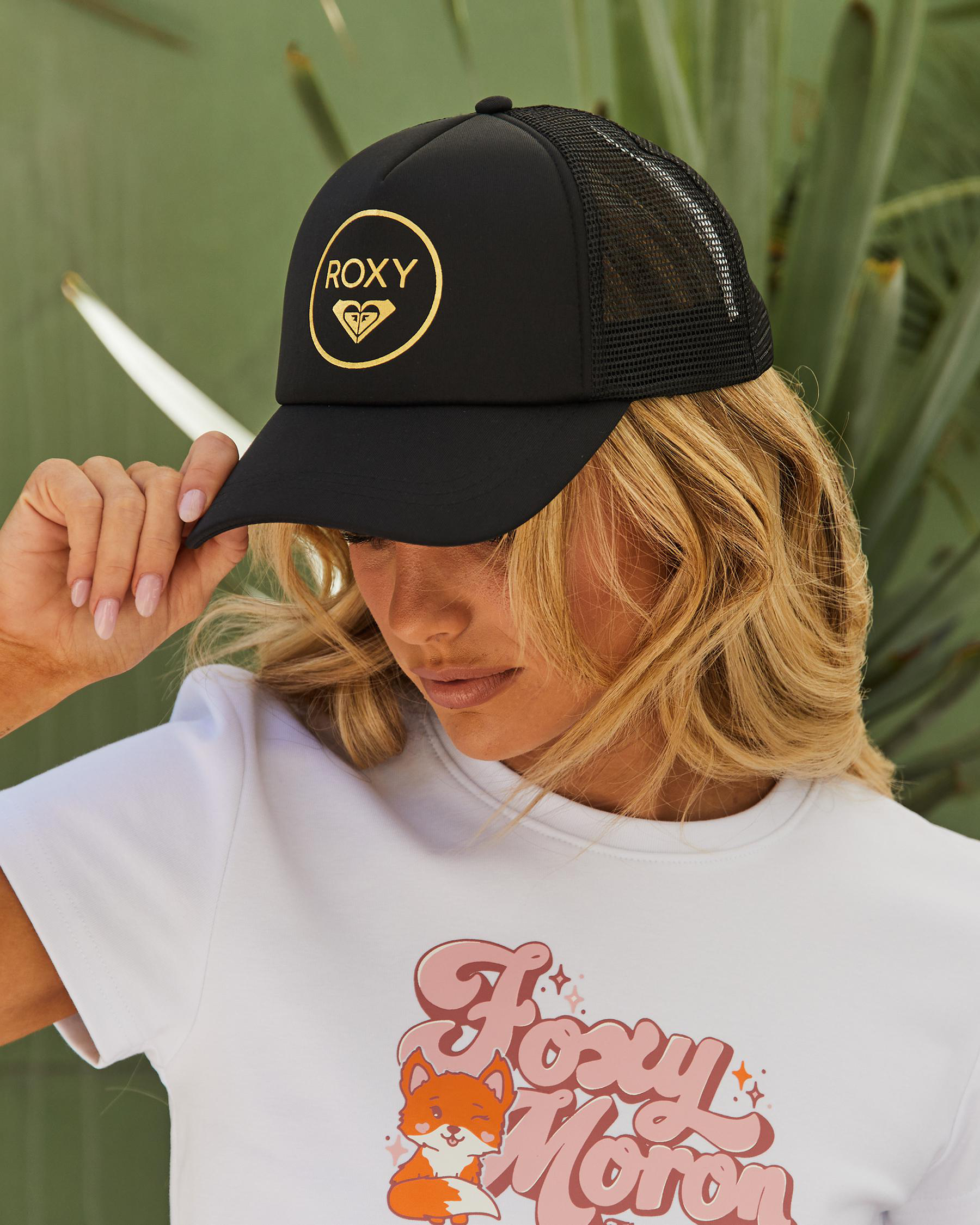 Shop Roxy Brennan Trucker Cap In Anthracite - Fast Shipping & Easy ...