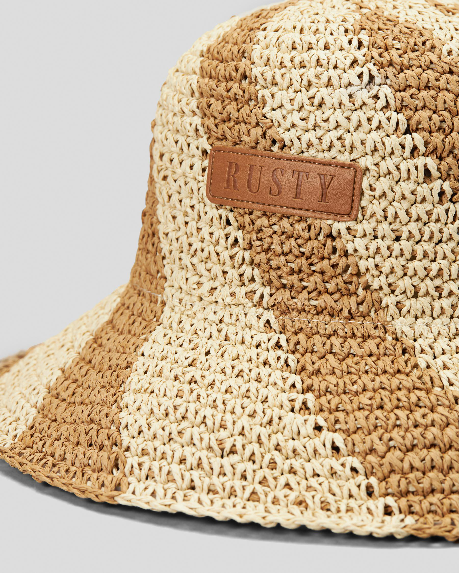 Shop Rusty Sundae Swirl Straw Hat In Natural/camel - Fast Shipping ...