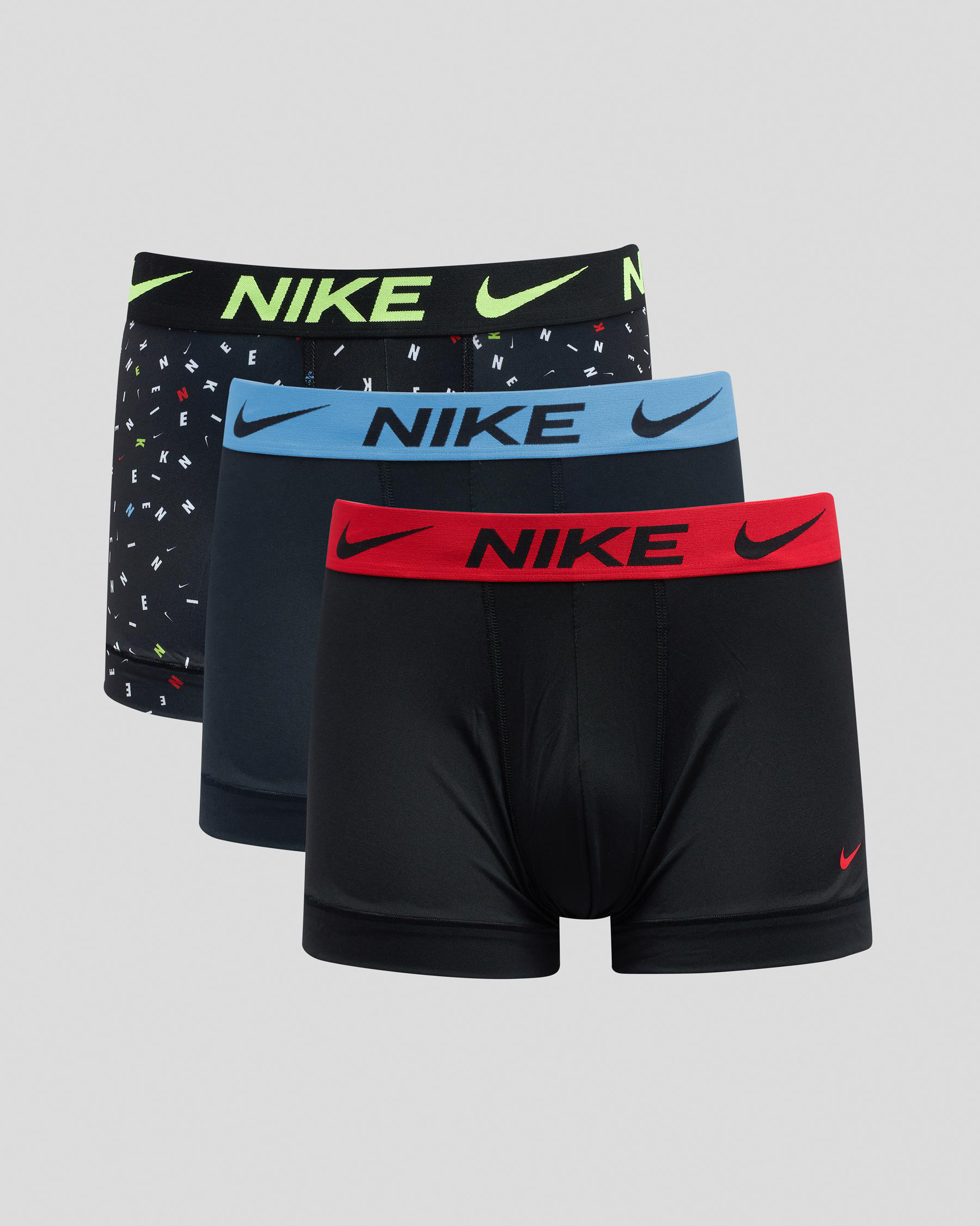 Shop Nike Essential Micro Trunks 3 Pack In Multi - Fast Shipping & Easy ...