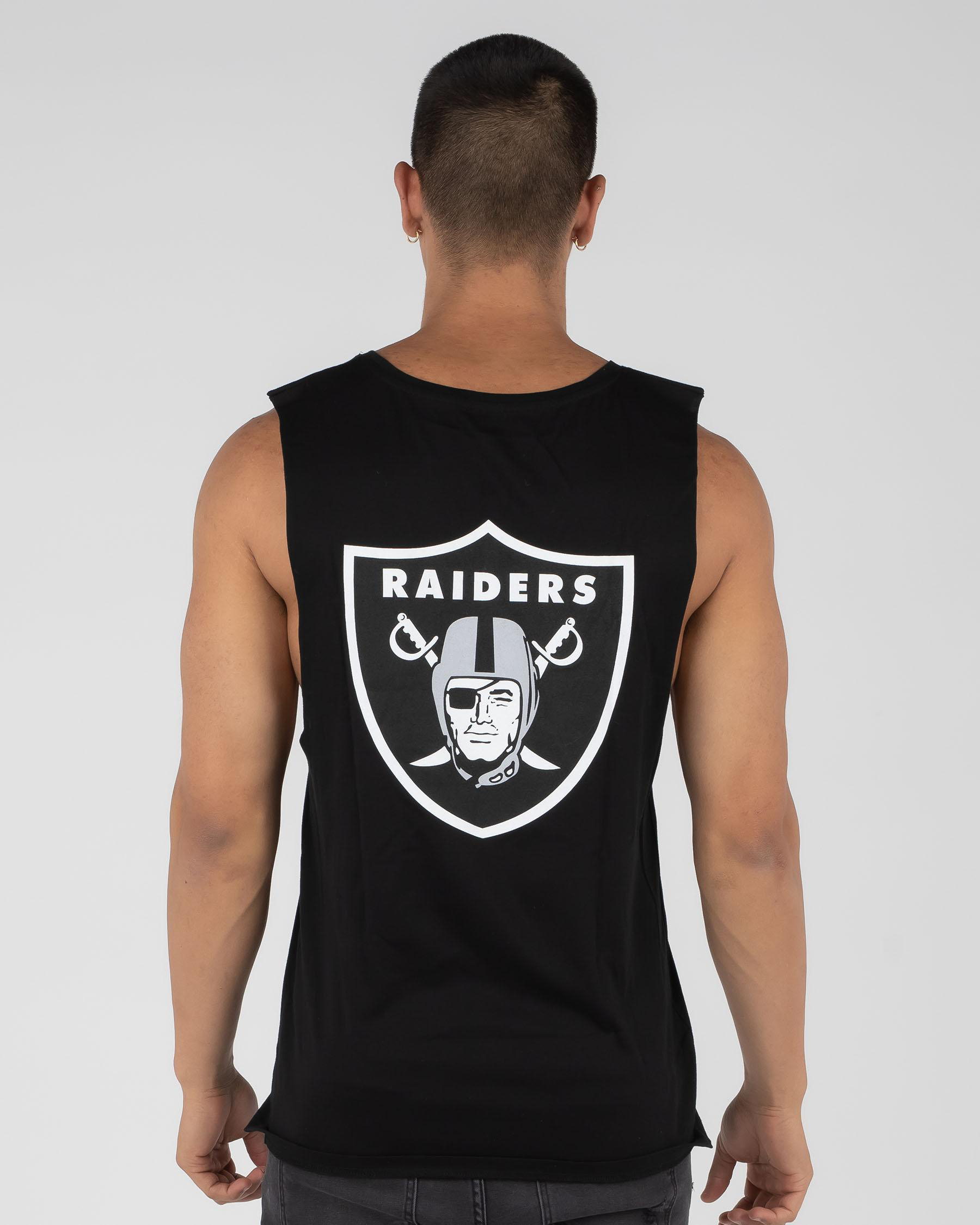 Shop Majestic Las Vegas Raiders Yisser Muscle Tank In Standard Black ...