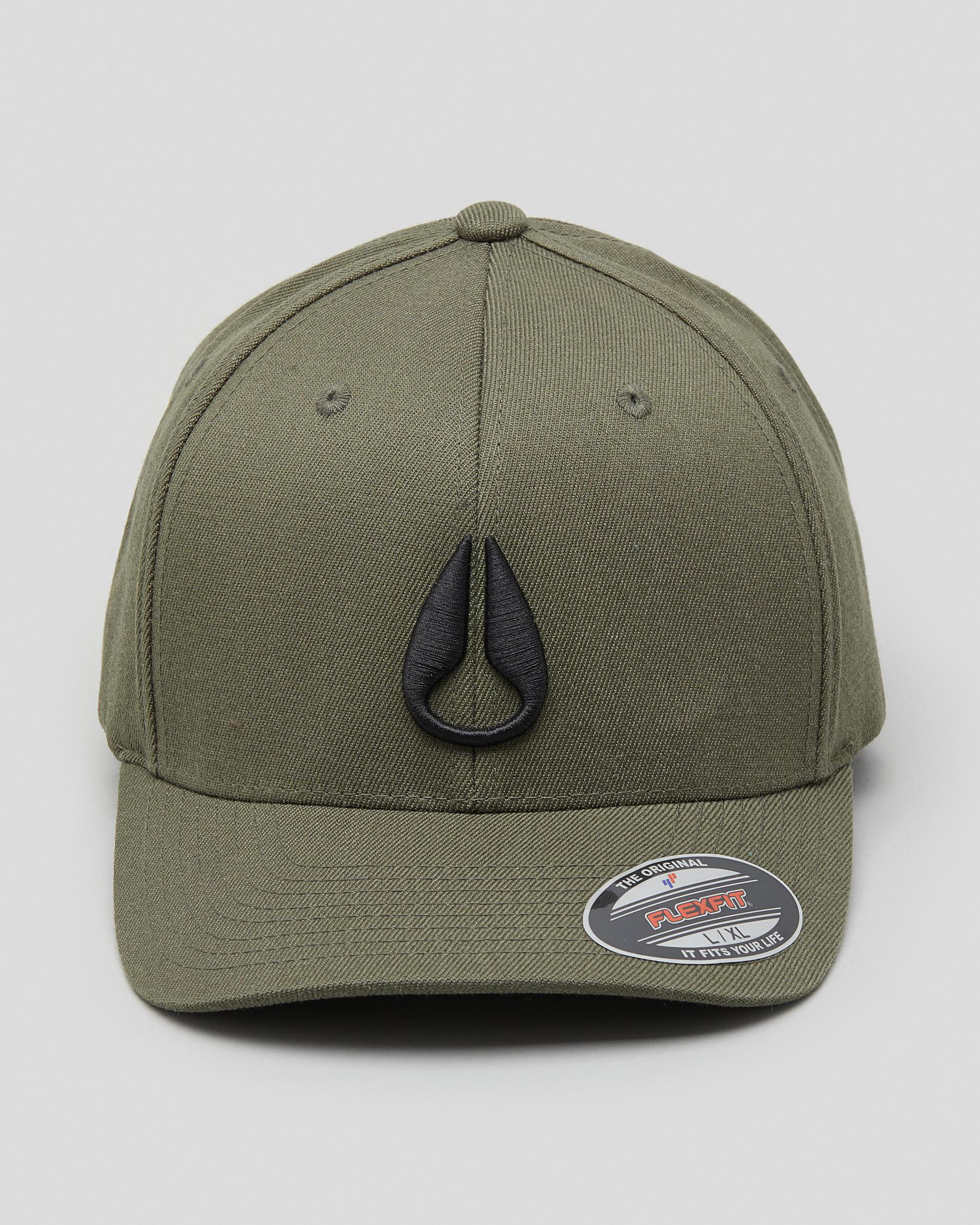 Shop Nixon Deep Down Flexfit Cap In Dark Olive - Fast Shipping & Easy ...