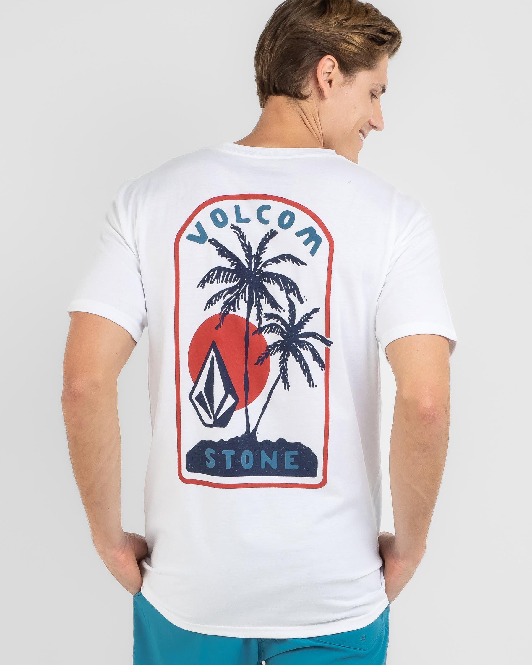 Shop Volcom Island Dazer T-Shirt In White - Fast Shipping & Easy ...