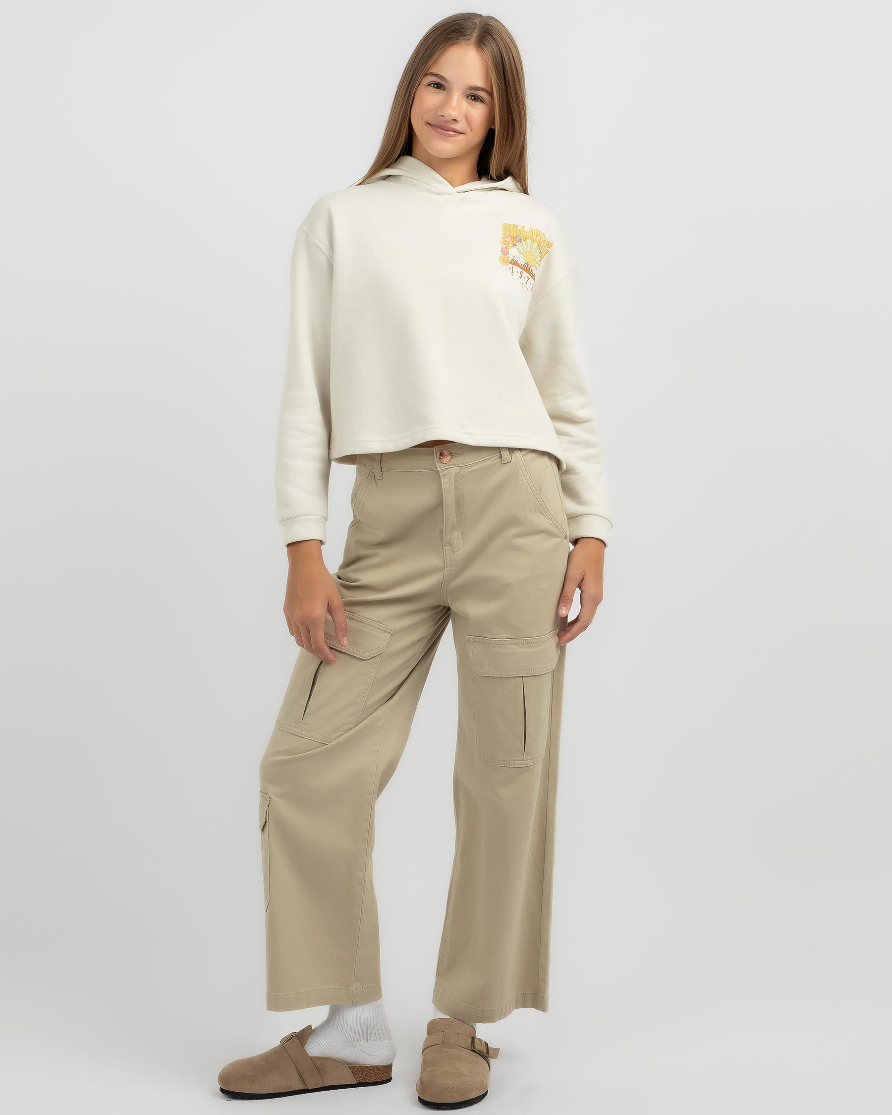 Shop Billabong Girls' Easy Breeze Hoodie In Salt Crystal - Fast ...