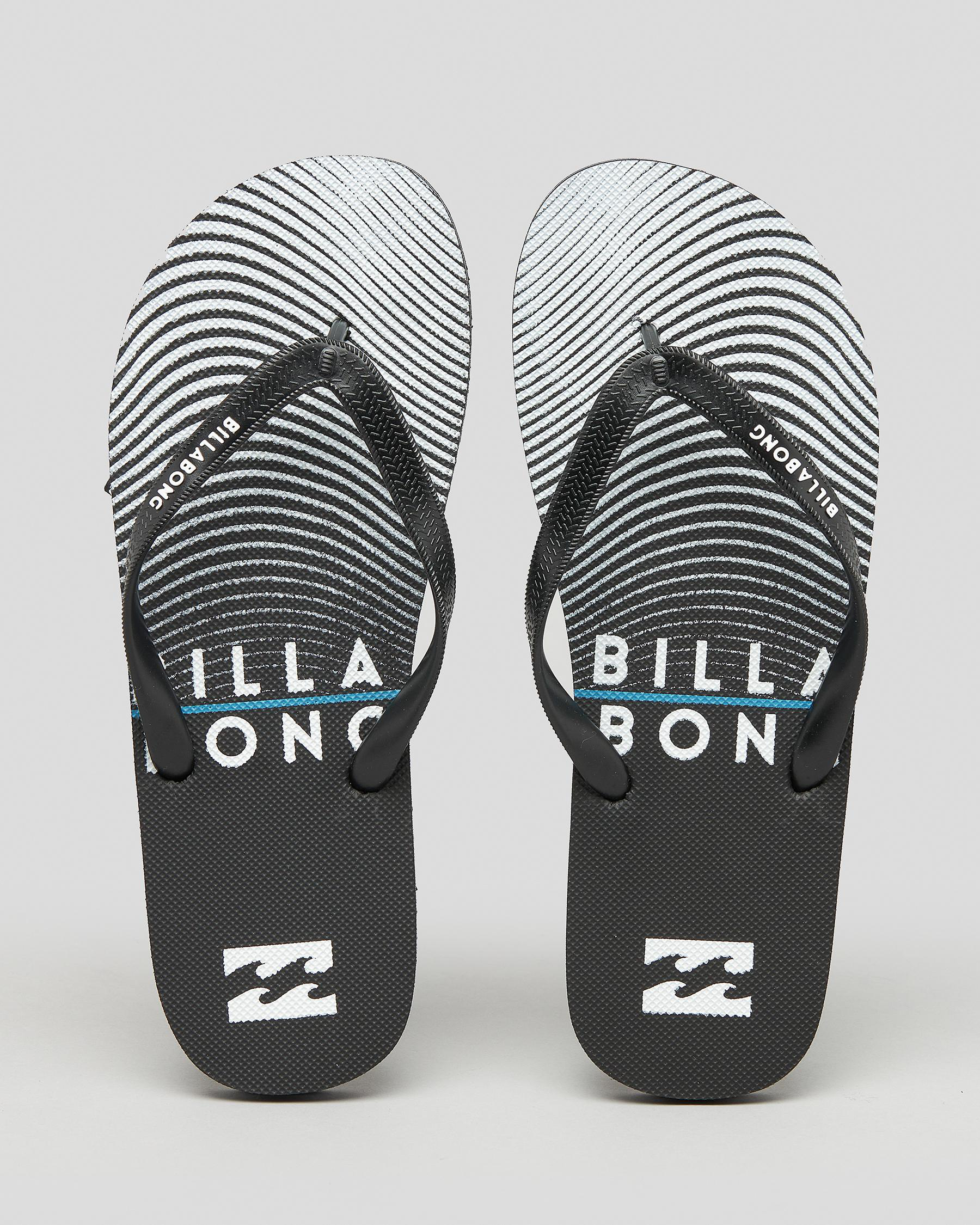 Shop Billabong Northpoint Thongs In Black White - Fast Shipping & Easy ...