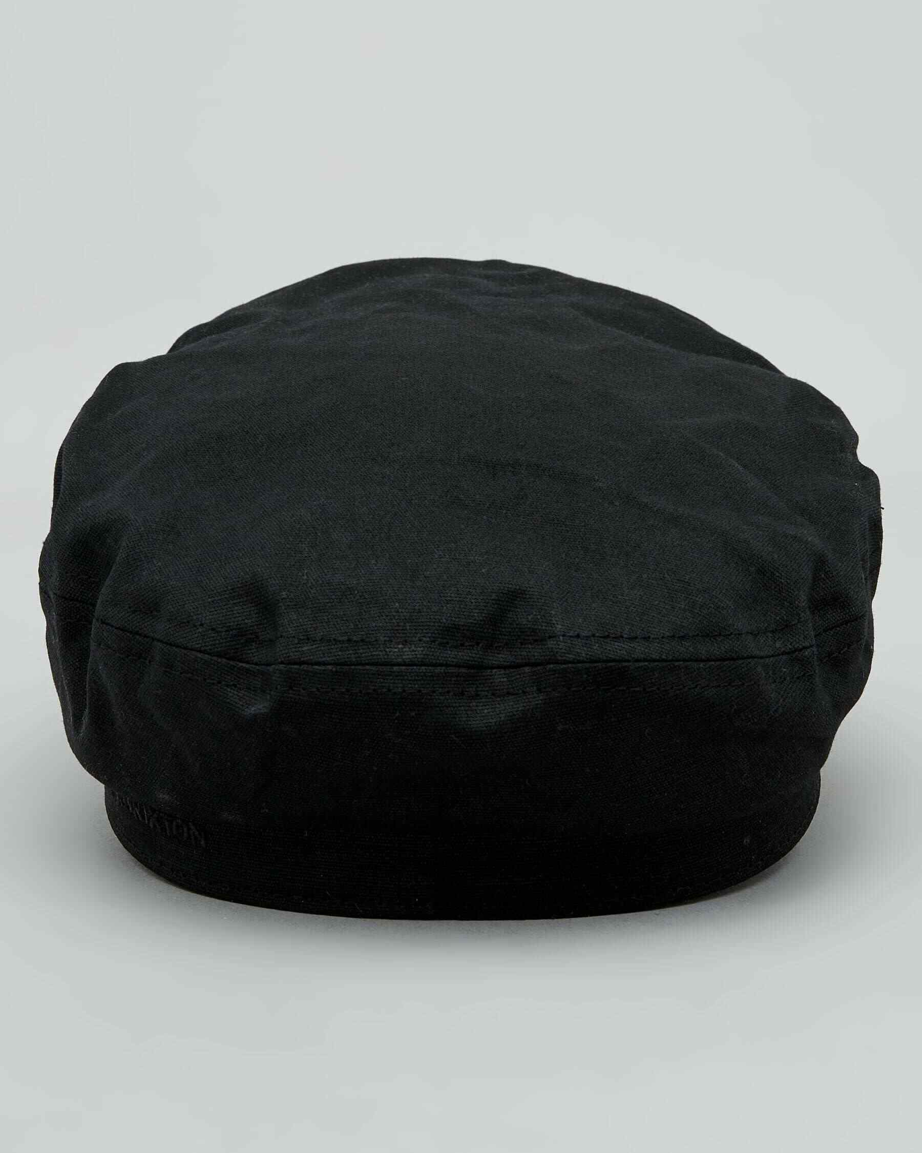 Shop Brixton Out Of Control Fiddler Cap In Black - Fast Shipping & Easy ...