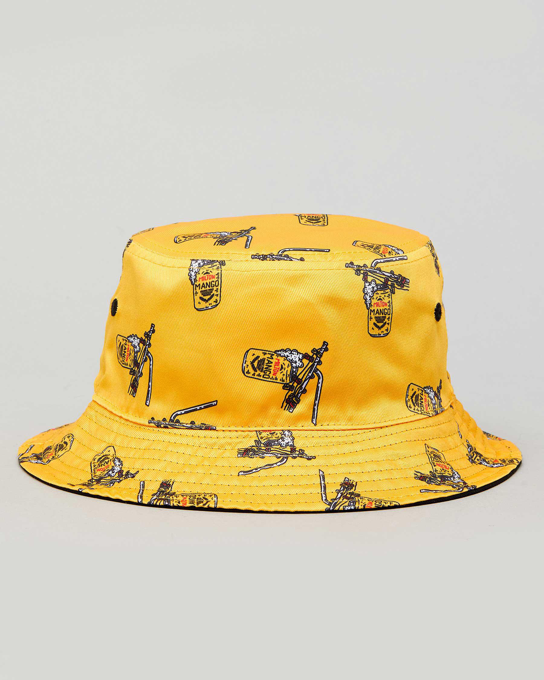 Milton Mango Fangin' 2 Bucket Hat In Black/yellow - Fast Shipping ...