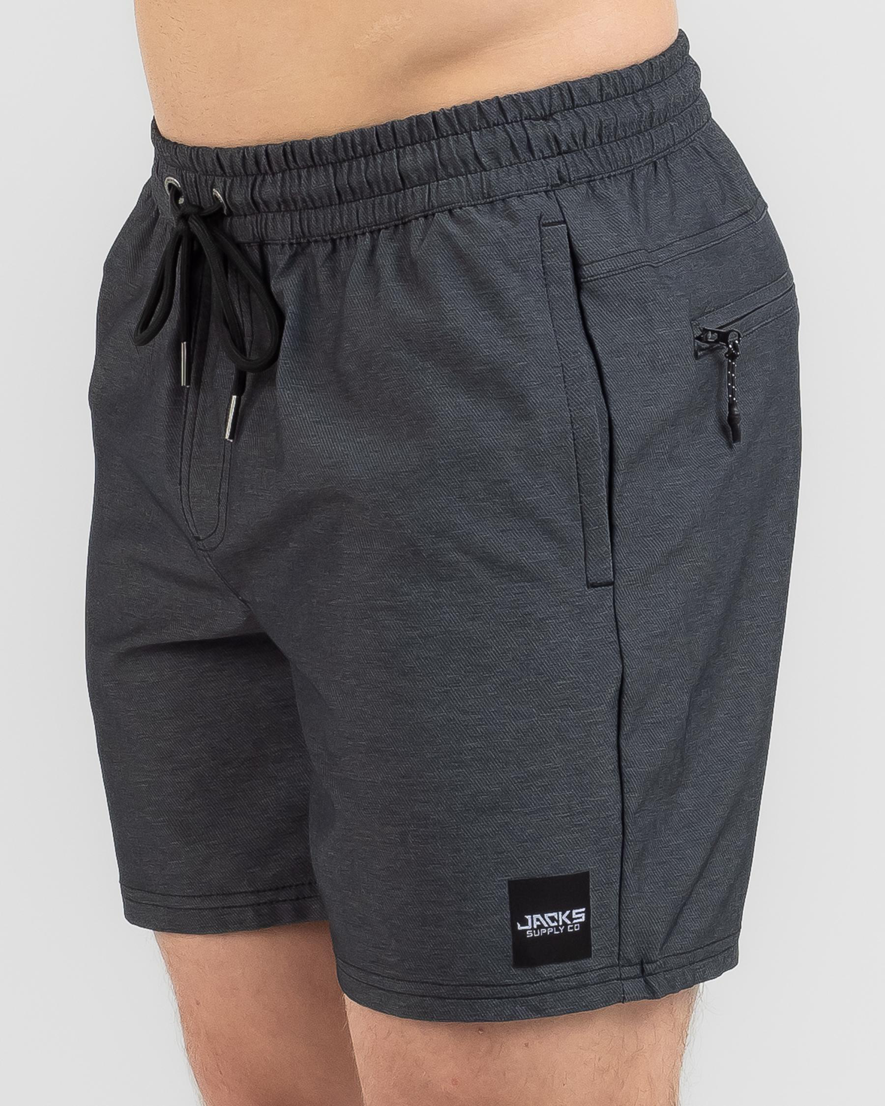Shop Jacks Intro Mully Shorts In Black - Fast Shipping & Easy Returns ...