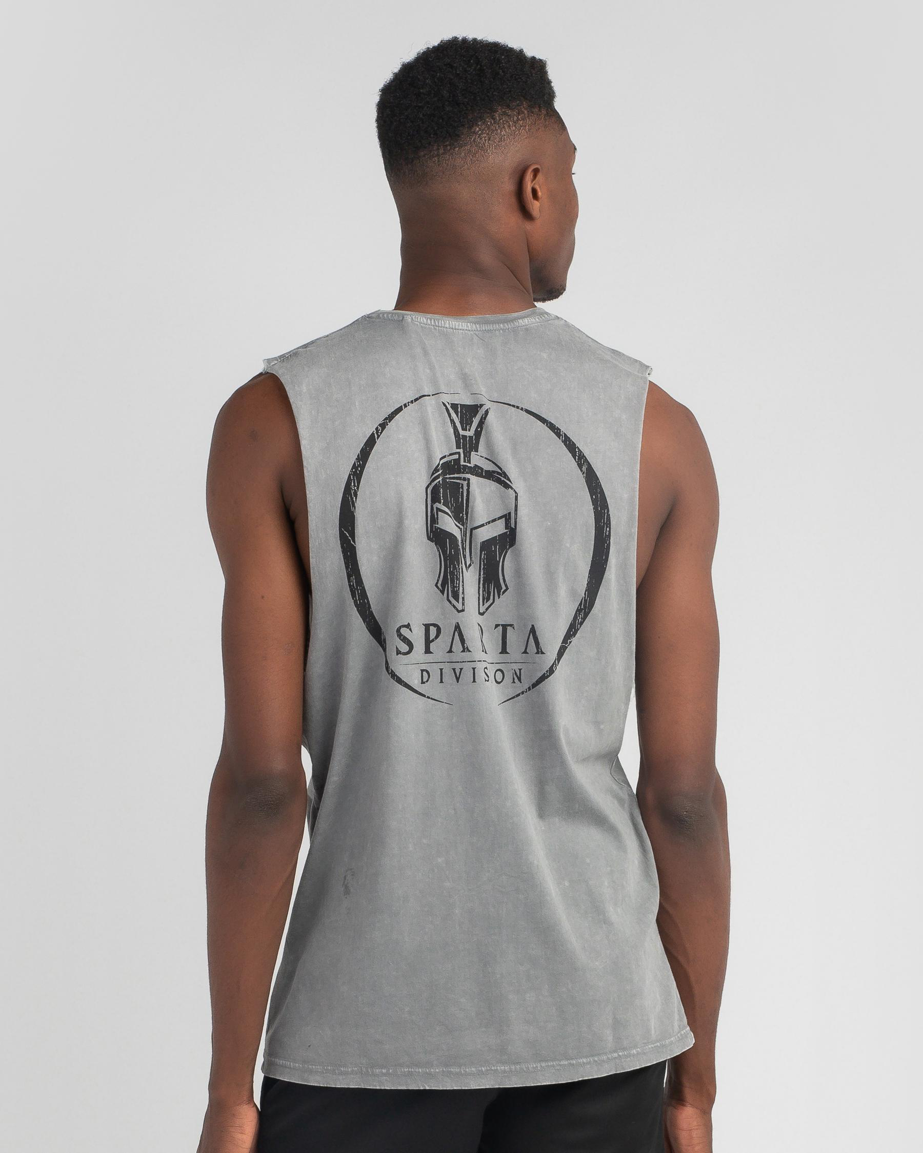 Shop Sparta Enclose Muscle Tank In Lt Grey Acid - Fast Shipping & Easy ...