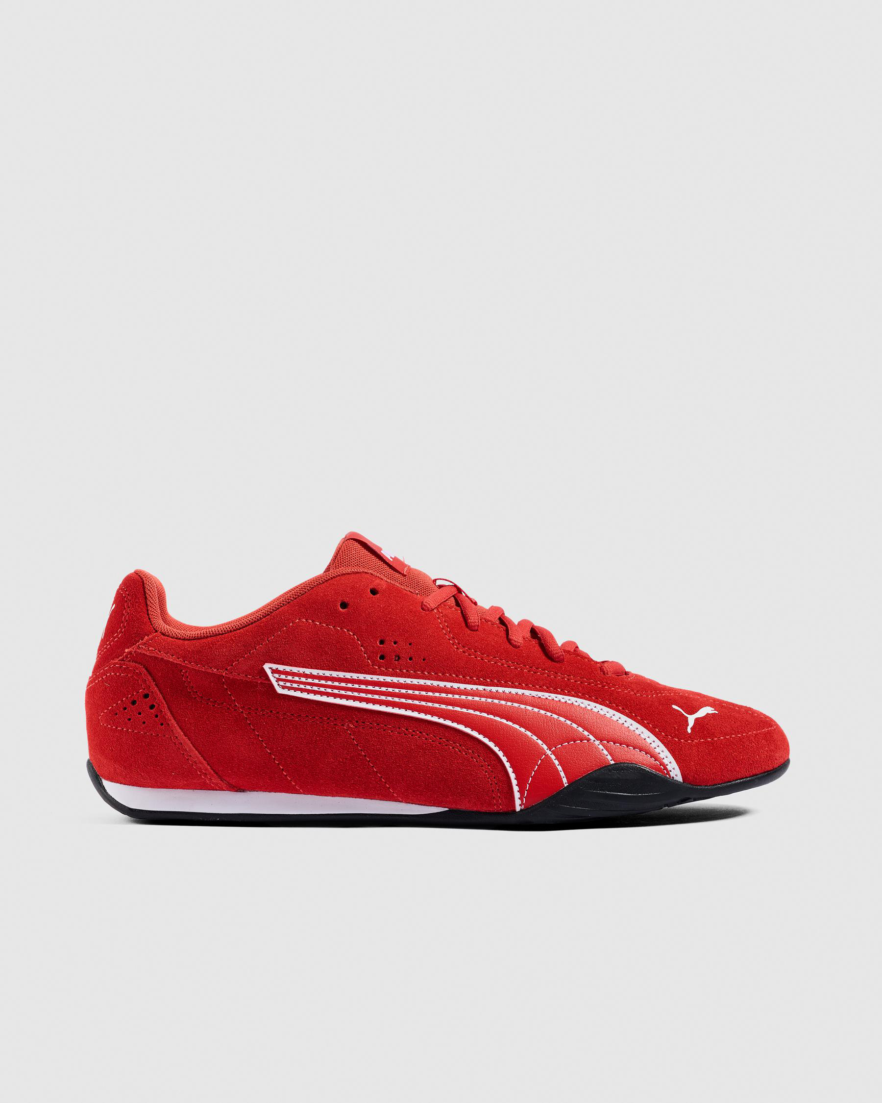 Shop Puma Catch Suede Shoes In Candy Apple/puma White - Fast Shipping ...