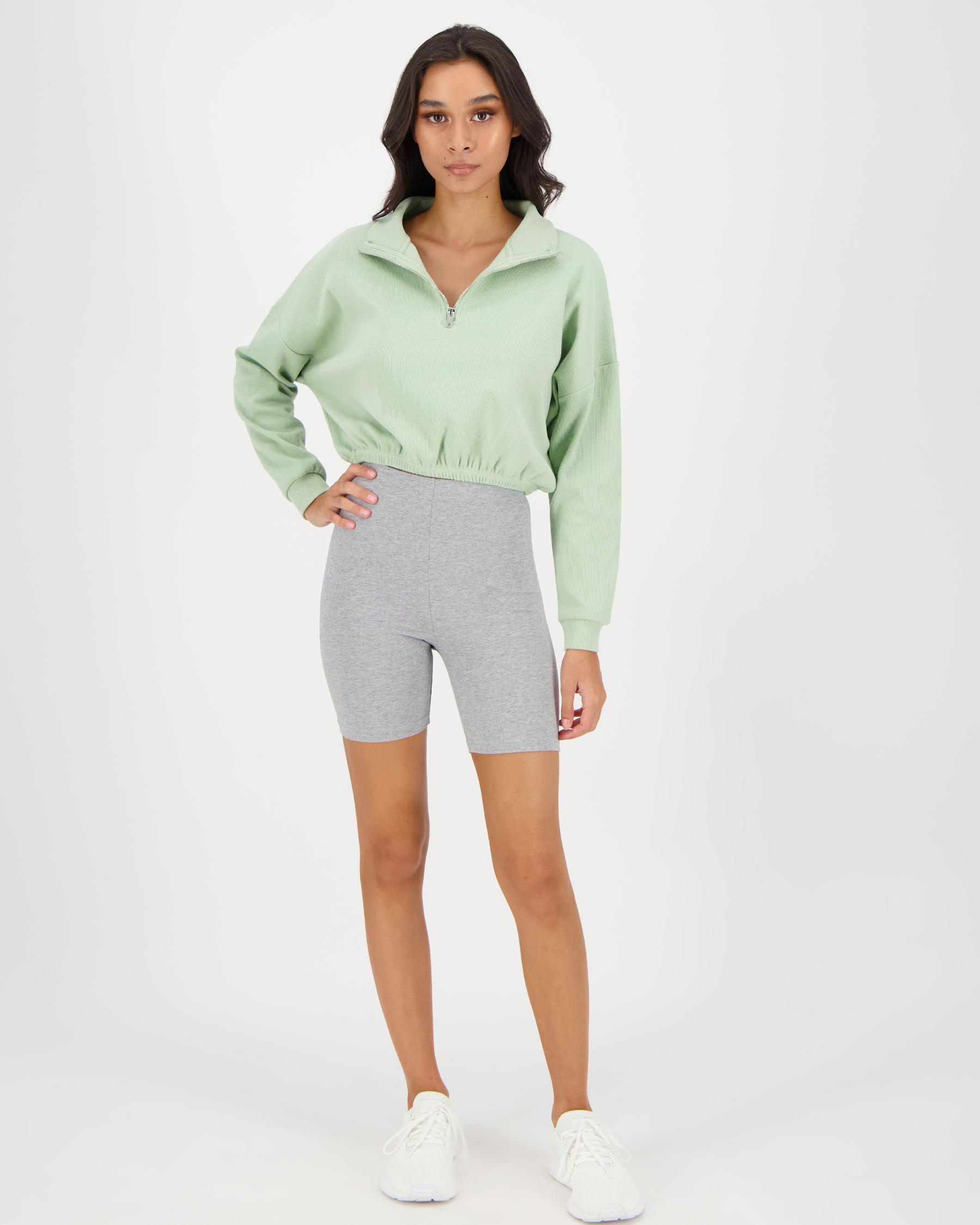 Shop Ava And Ever Downtown Sweatshirt In Sage - Fast Shipping & Easy ...