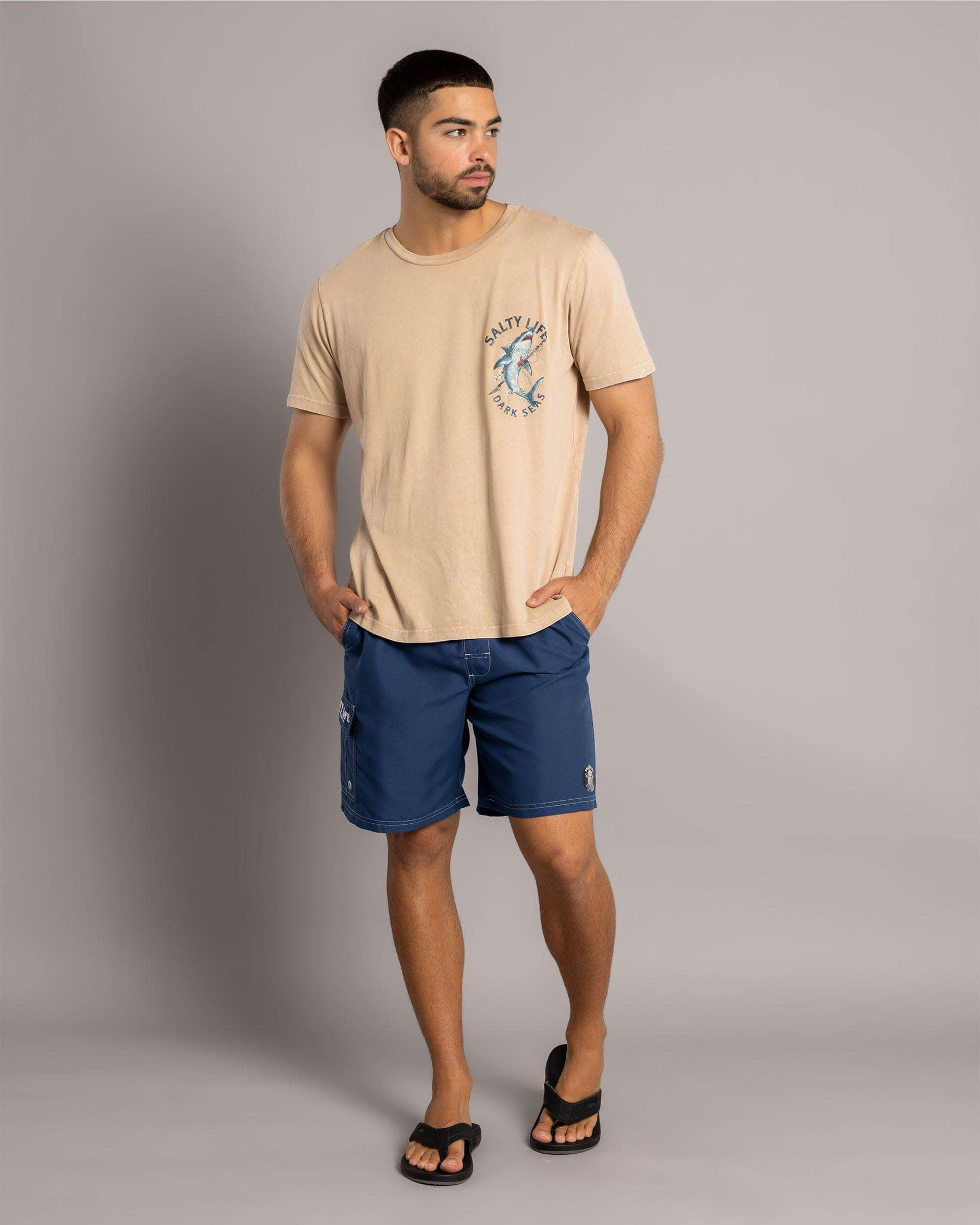 Shop Salty Life Quarter Board Shorts In Navy - Fast Shipping & Easy ...