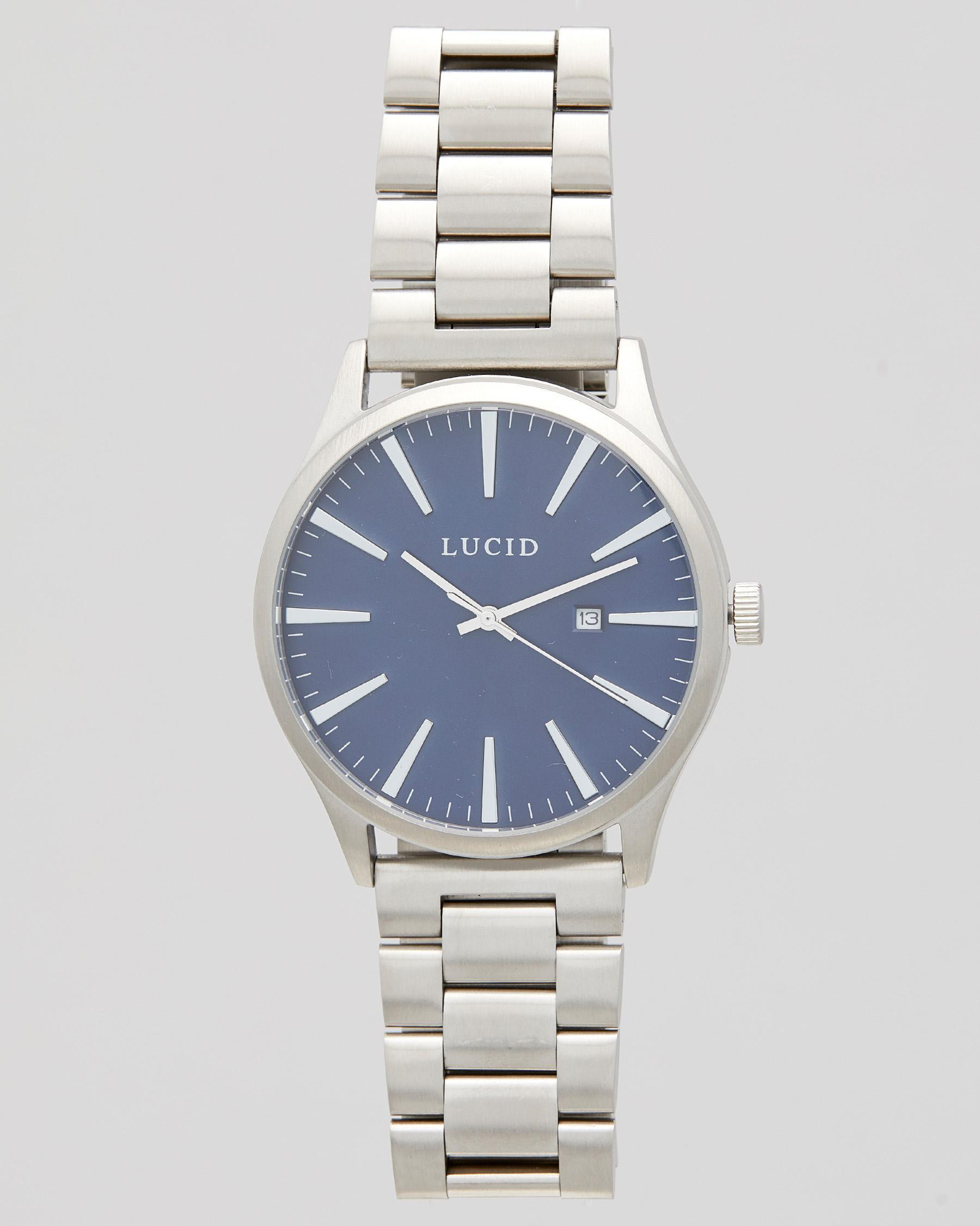 Shop Lucid Shield Watch In Navy/silver - Fast Shipping & Easy Returns ...