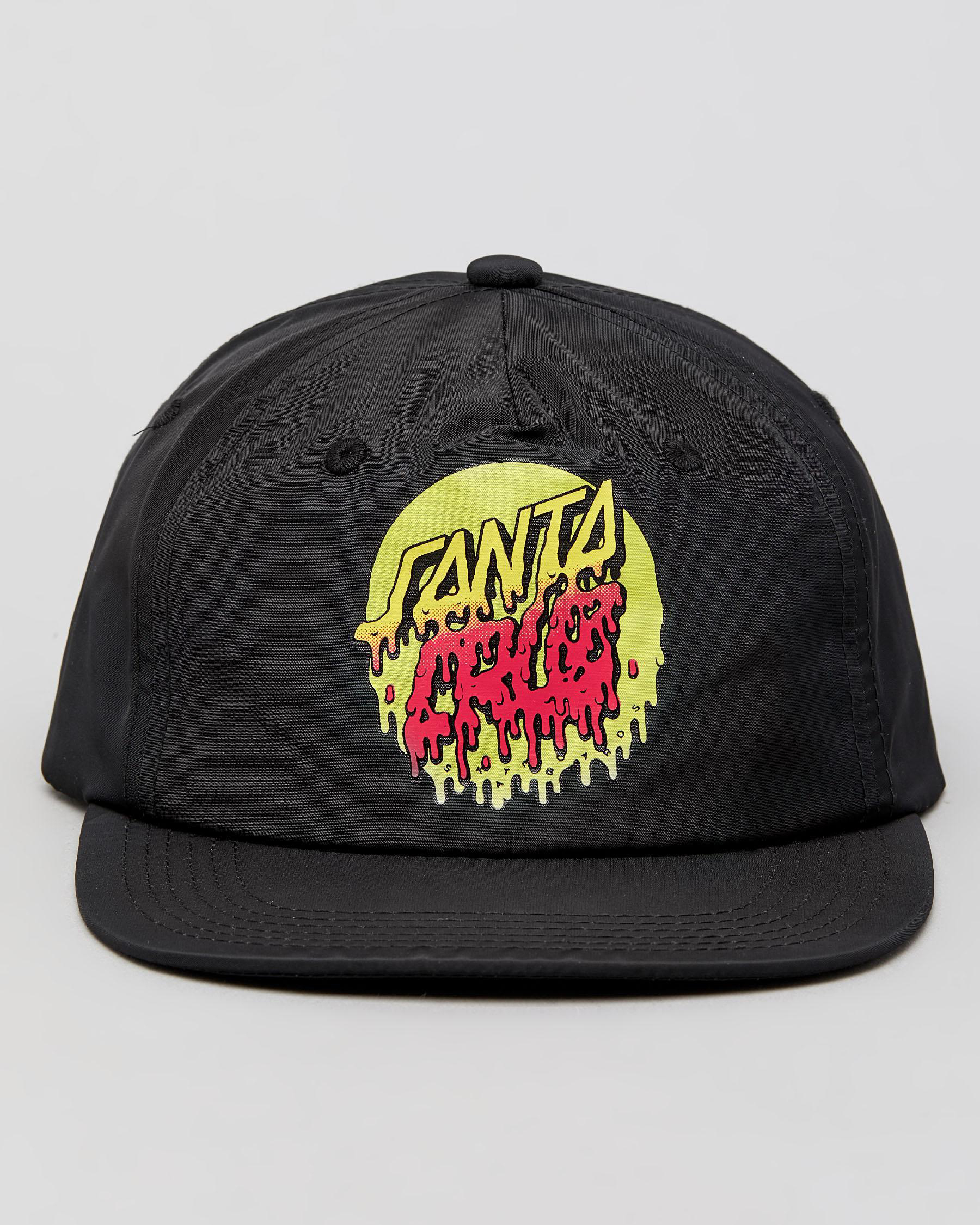 Shop Santa Cruz Youth Rad Dot Snapback Cap In Black - Fast Shipping ...