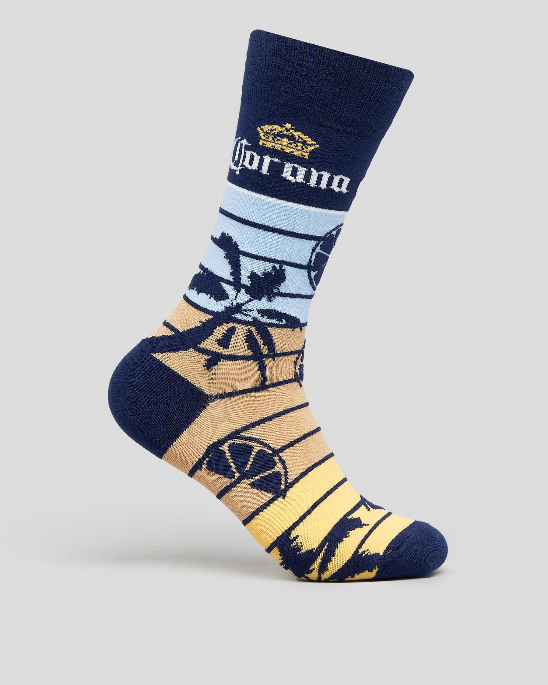 Shop FOOT-IES Corona Summer Palm Socks In Navy - Fast Shipping & Easy ...