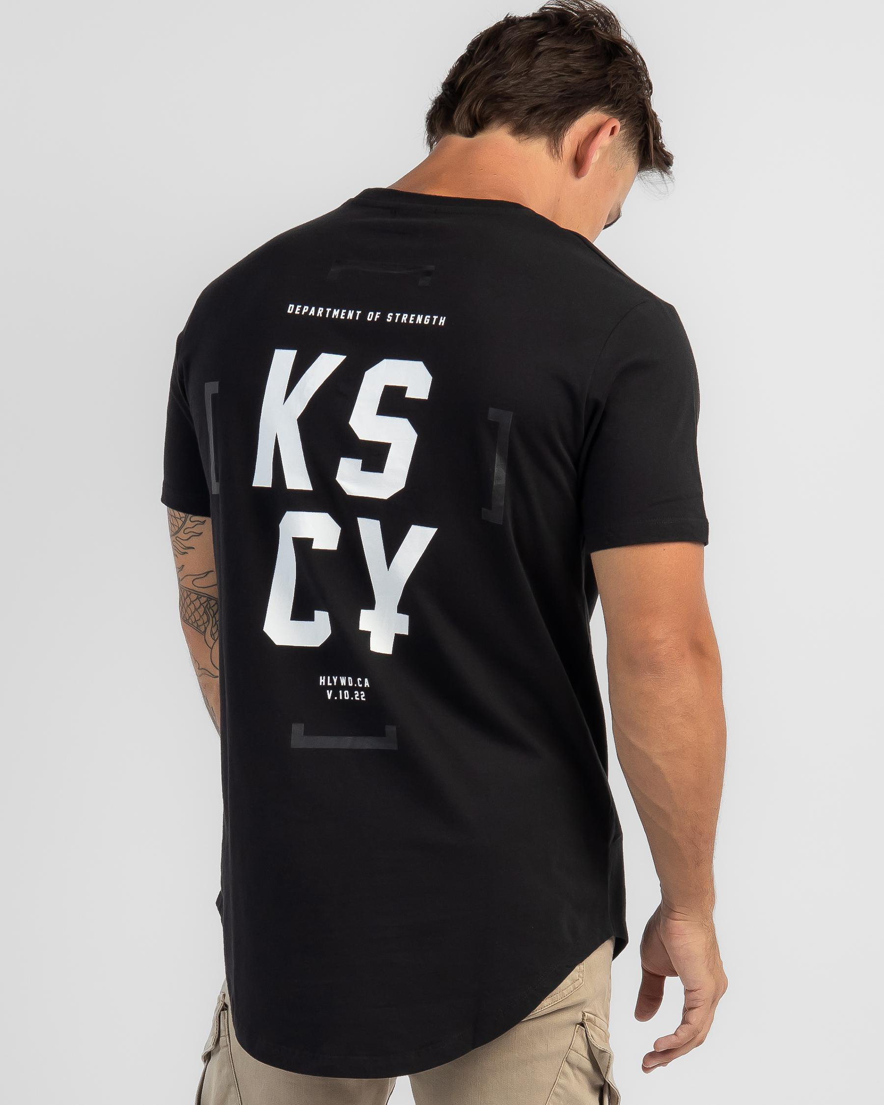 Shop Kiss Chacey Downtown Dual Curved T-Shirt In Jet Black - Fast ...