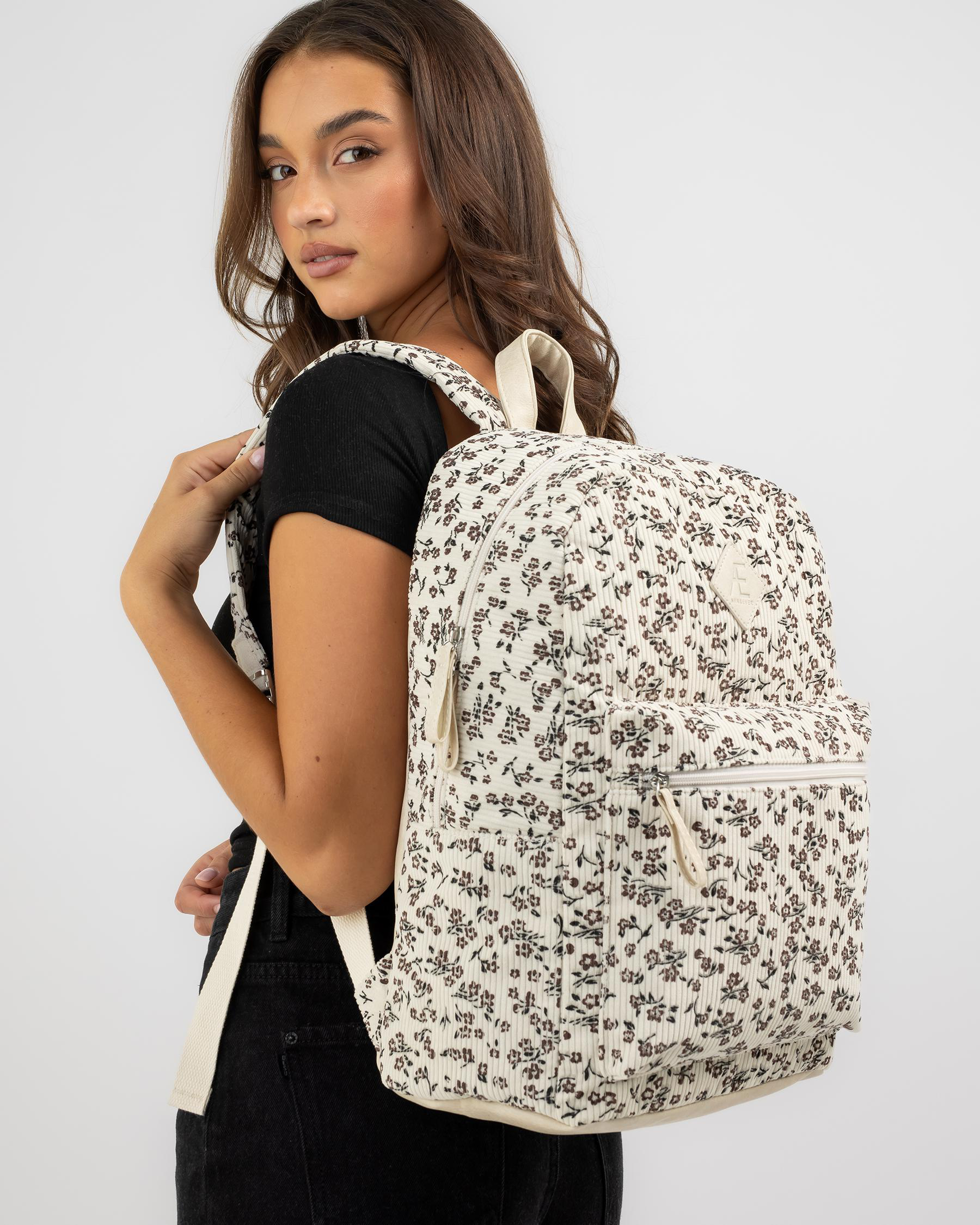 Shop Ava And Ever Florence Cord Backpack In Cream/chocolate - Fast ...