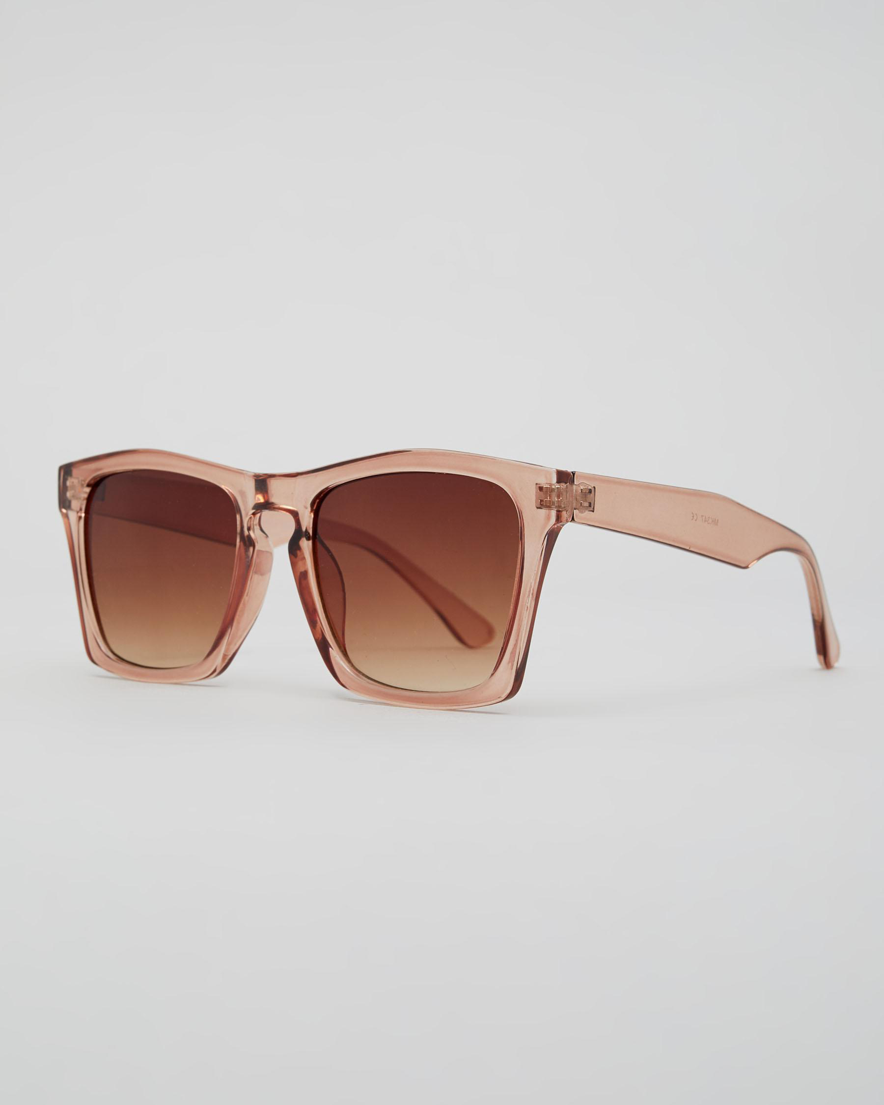 Shop Indie Eyewear Bombshell Sunglasses In Trans Pink/grad Brown - Fast ...