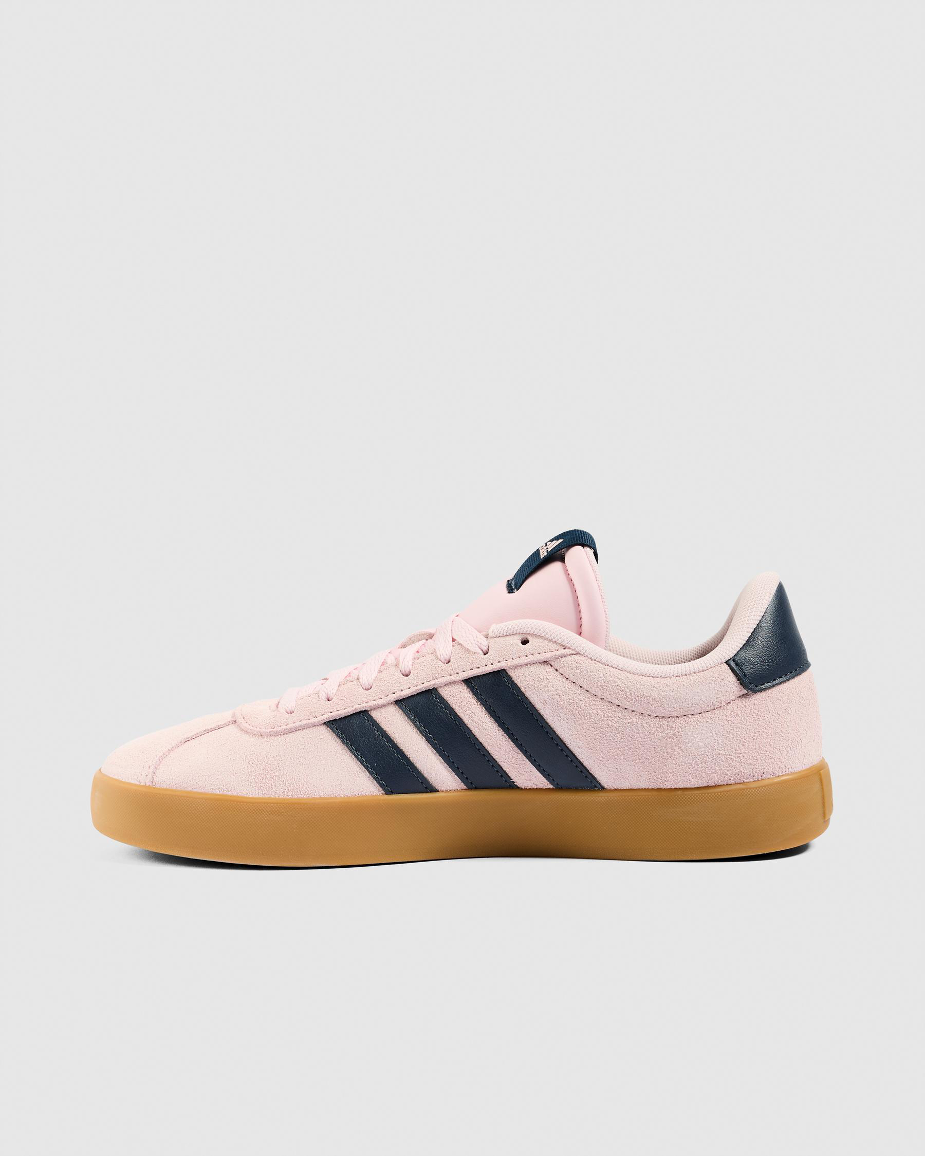 adidas Womens VL Court 3.0 Shoes In Clear Pink/legend Ink/gum - FREE ...