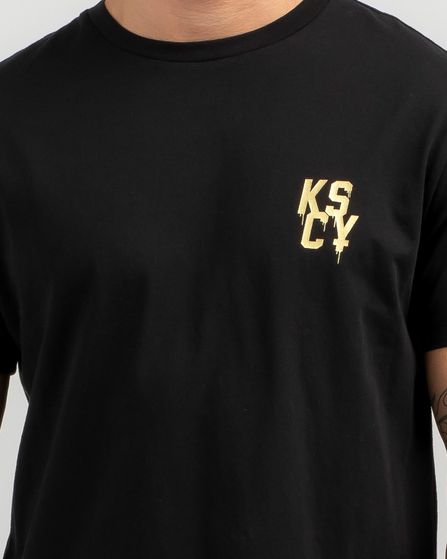 Shop Kiss Chacey Eternity Dual Curved T-Shirt In Jet Black - Fast ...