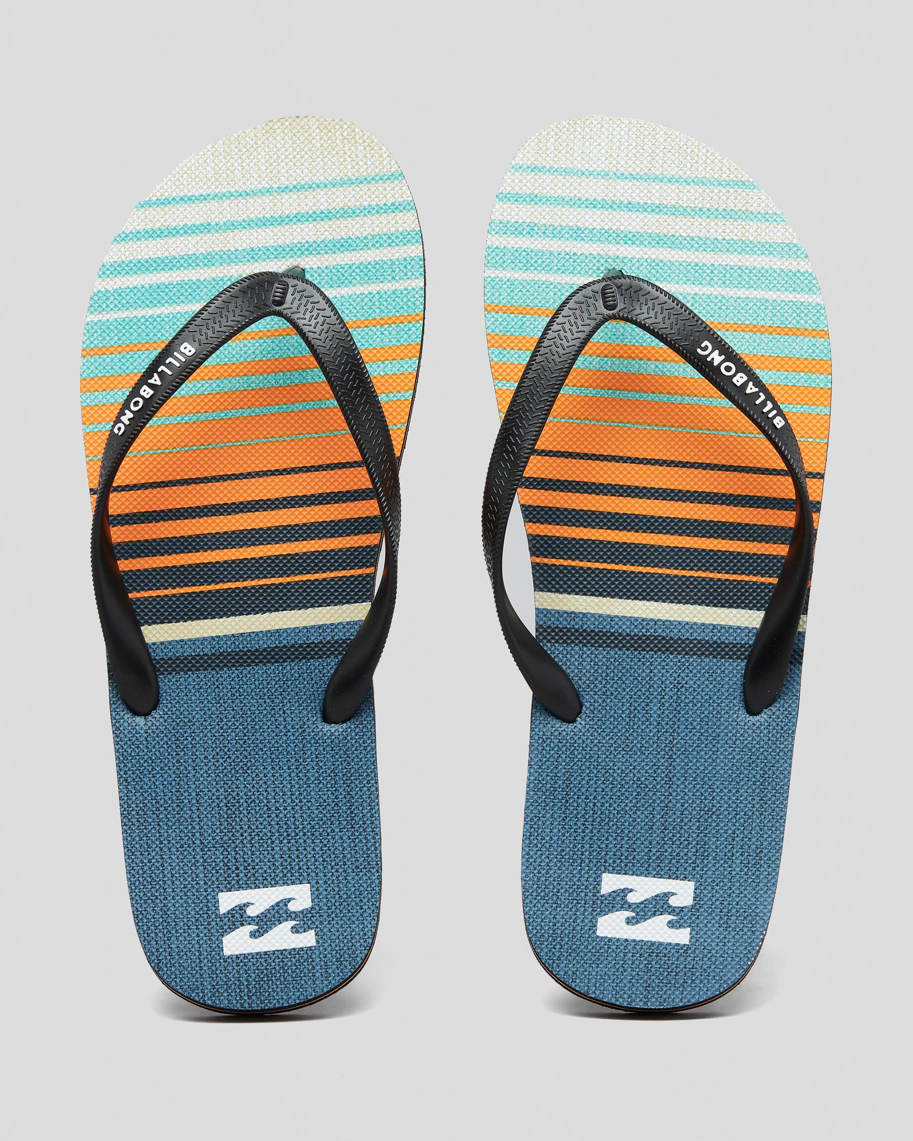 Shop Billabong Stripe Thongs In Stone - Fast Shipping & Easy Returns ...