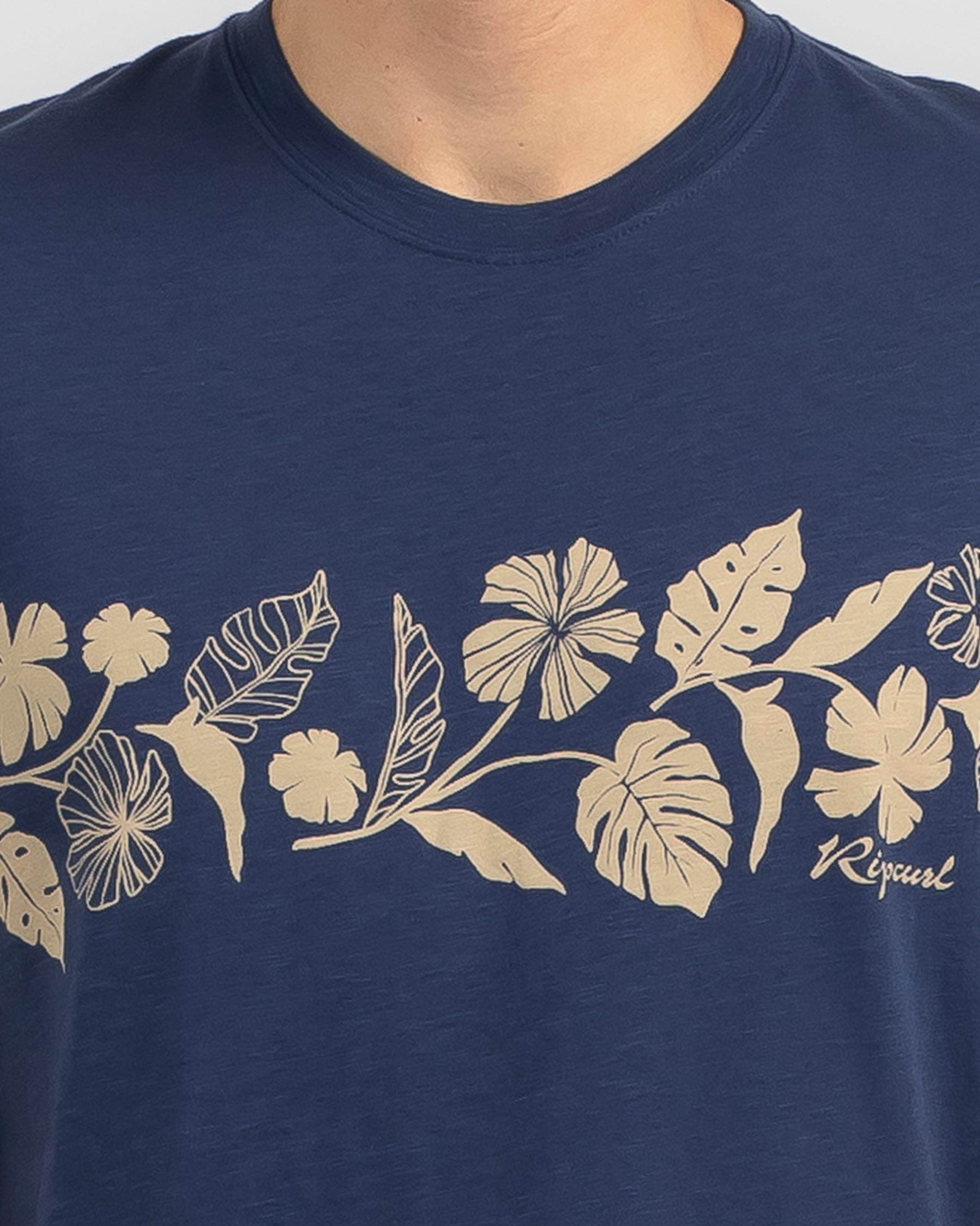 Shop Rip Curl Mod Tropics T-Shirt In Washed Navy - Fast Shipping & Easy ...