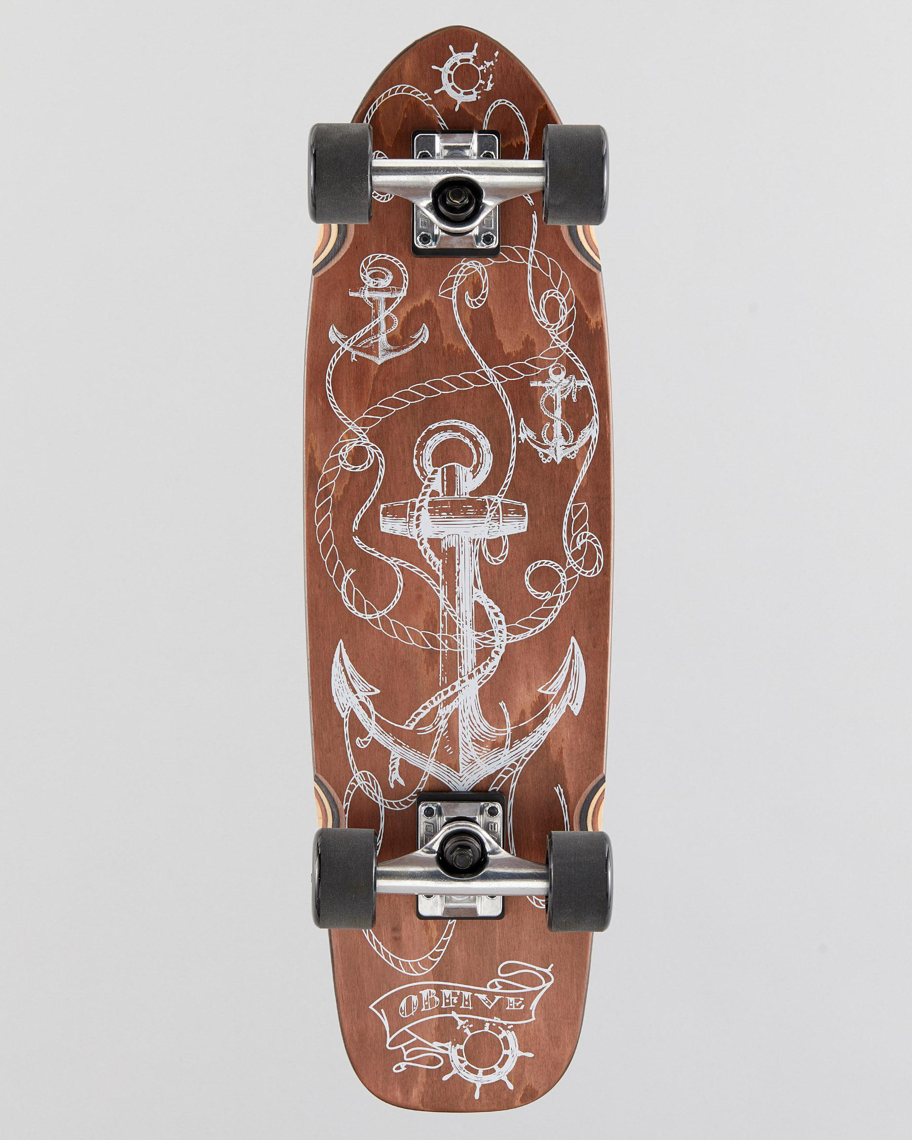Shop OBfive Timber Jerry Skateboard Cruiser In Woodstain - Fast ...